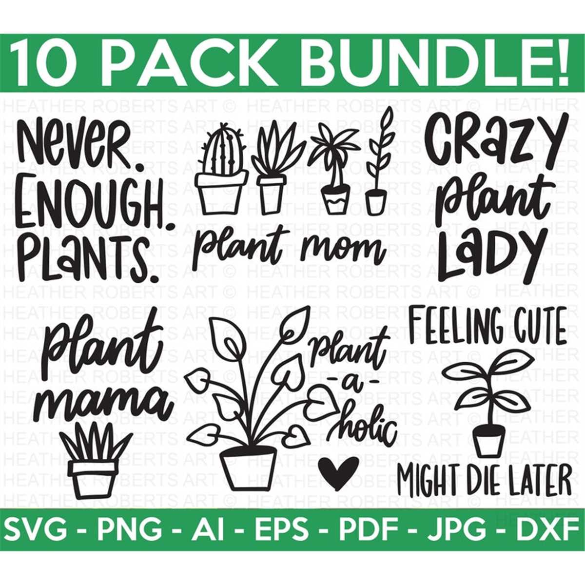 Plant Lover SVG Bundle, Funny Plant Quote SVG, Garden Quote | Inspire ...