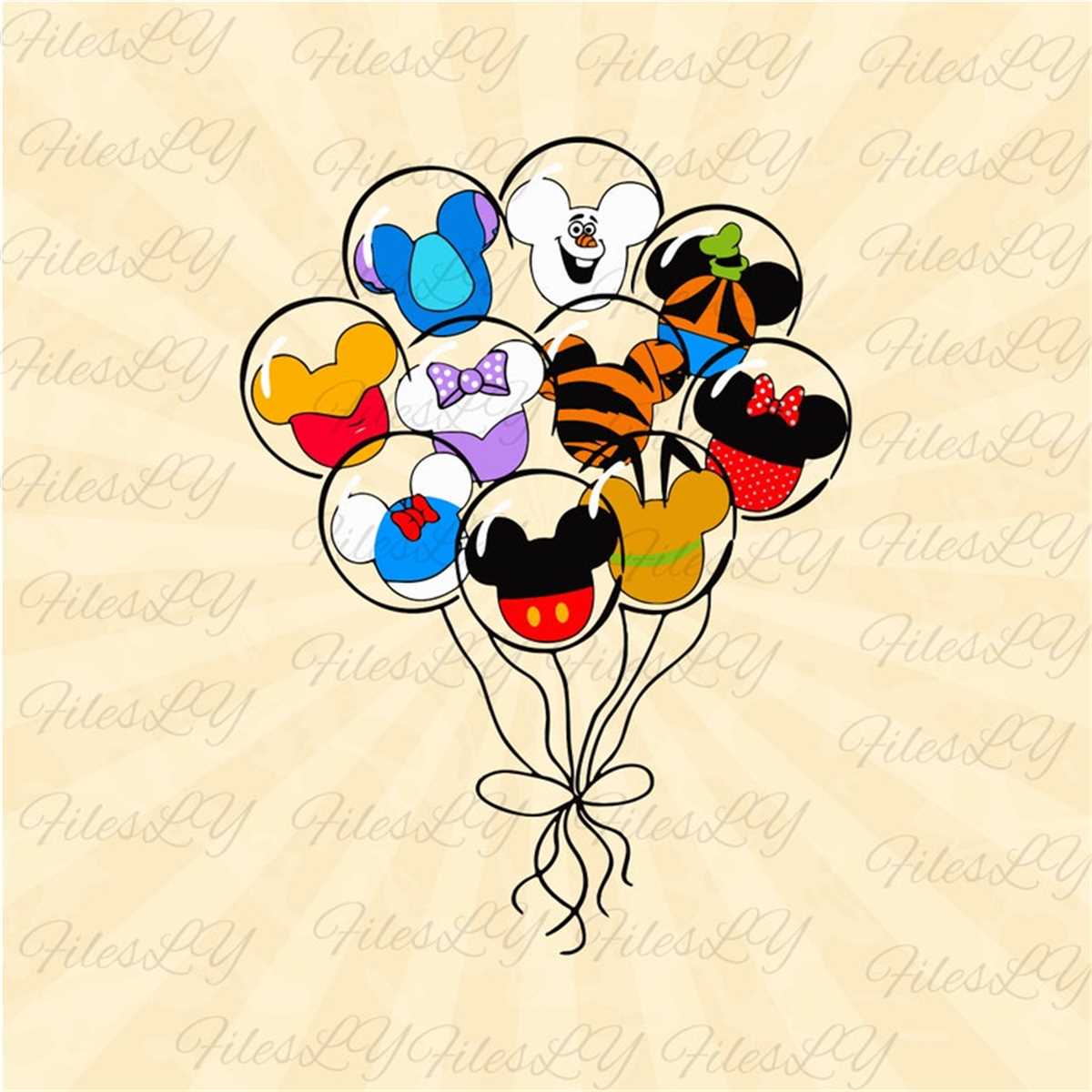 Cartoon Balloons Svg, Stitch balloon svg, Tigger Balloon svg | Inspire ...