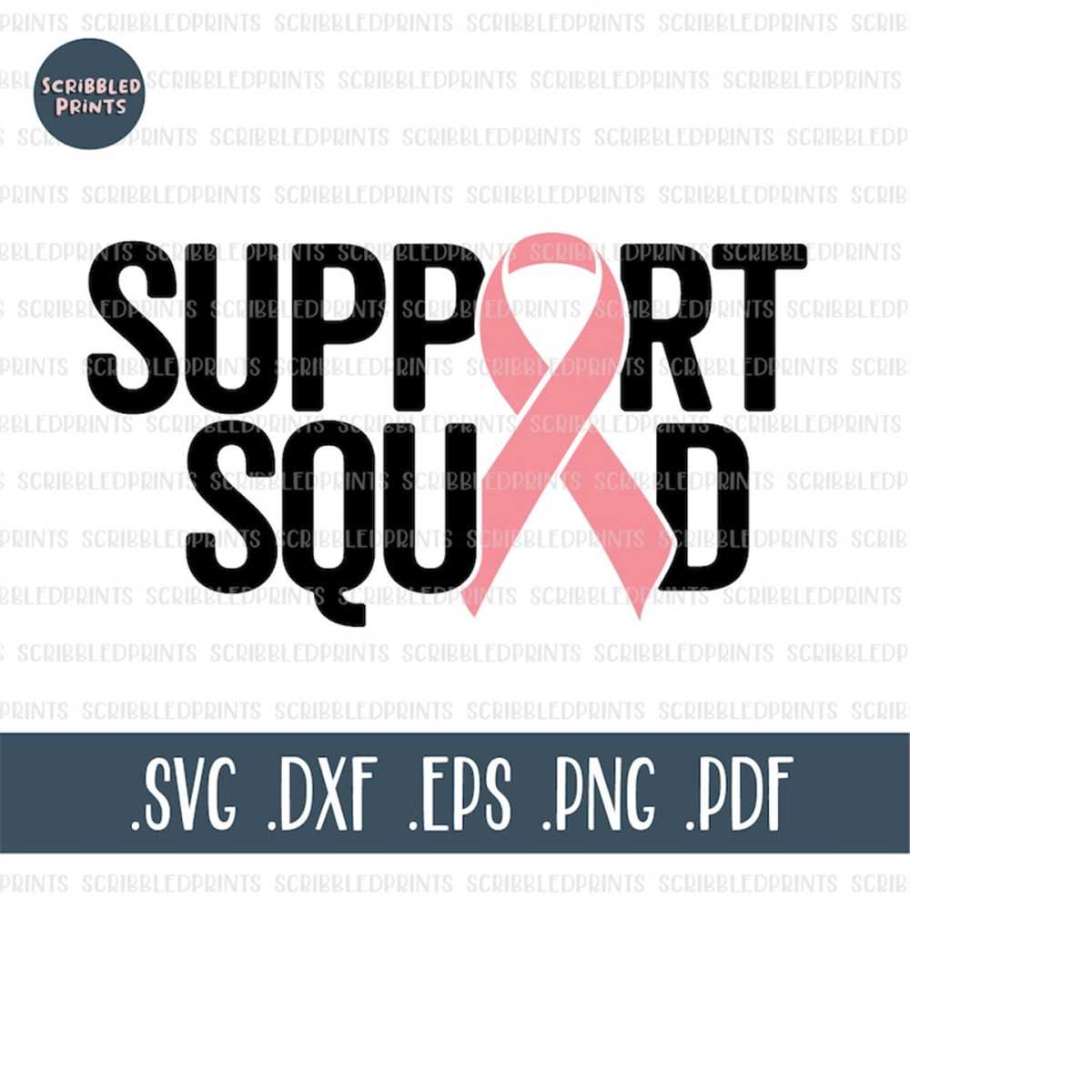 Support Squad SVG, Breast Cancer Awareness SVG, Pink Ribbon | Inspire ...