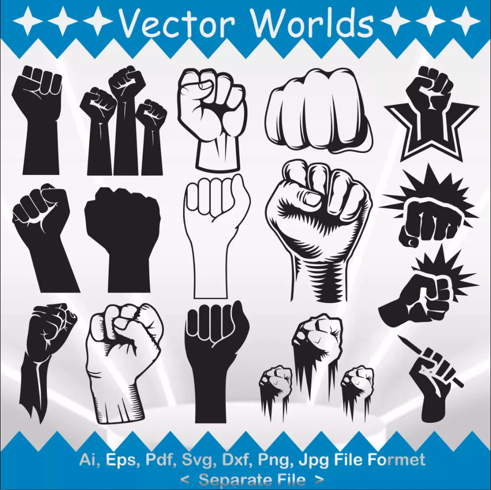 Fist svg, Fists svg, Hand, Man, SVG, ai, pdf, eps, svg, dxf, | Inspire ...