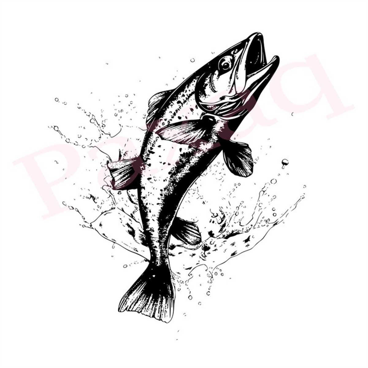trout svg - Inspire Uplift