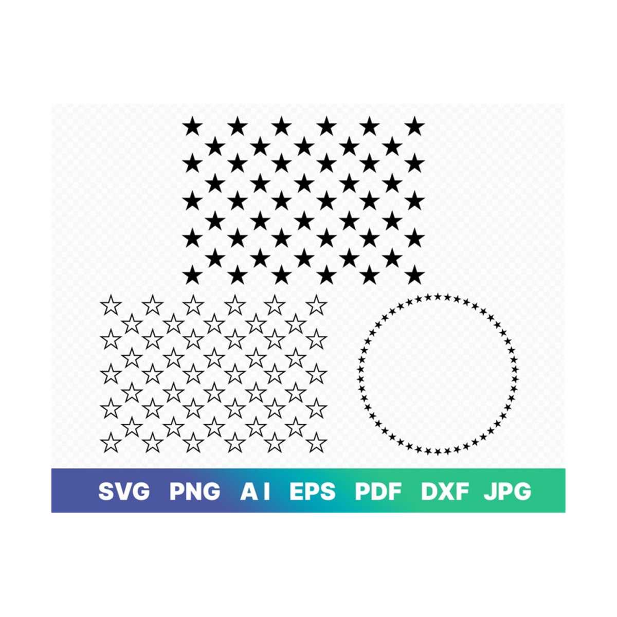 50 Stars Svg, American Flag Stars Svg, 50 Stars Svg Files Fo | Inspire ...
