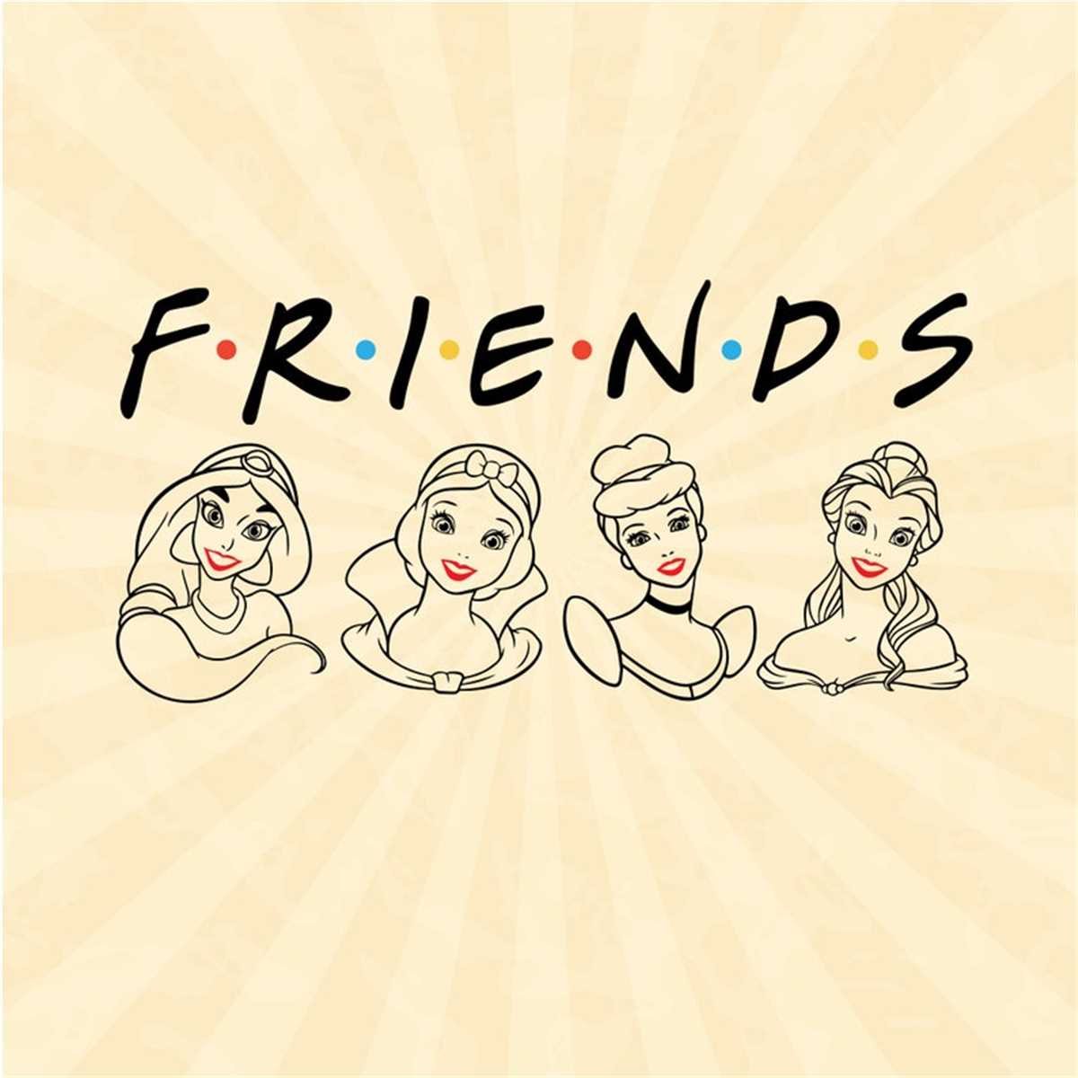 Princess Friends Svg, DisneyPrincess Svg, Friends svg, Viny - Inspire ...