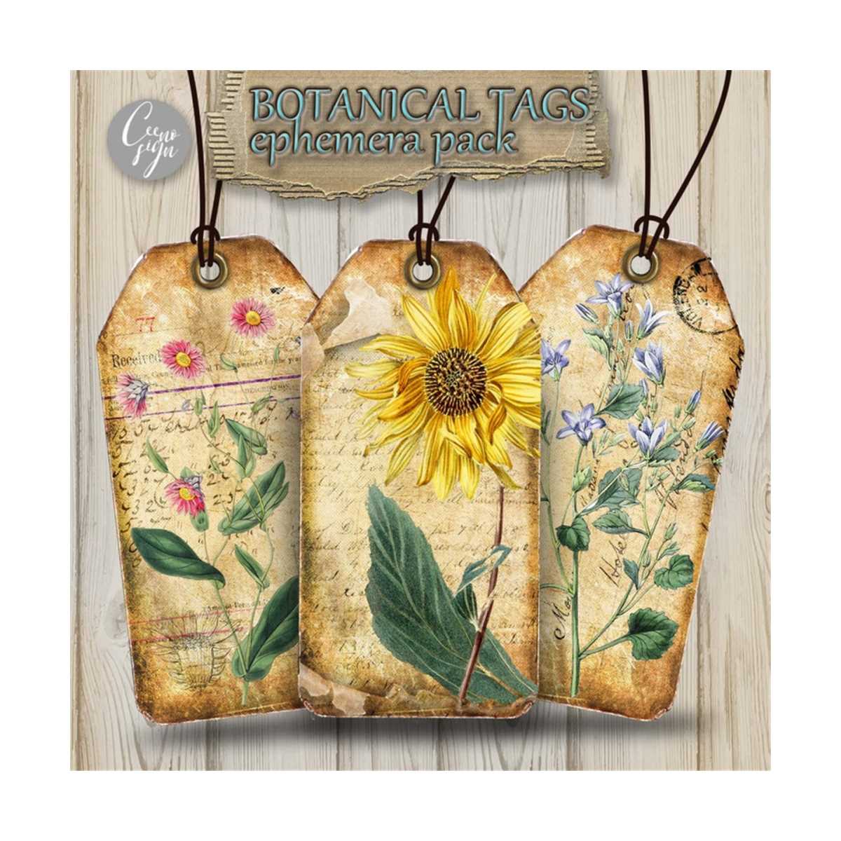 Botanical Tags Printable ,For Junk Journals Digital Downloa | Inspire ...