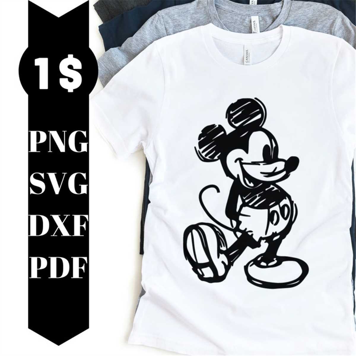 Mickey Hand Drawn Svg, Mickey Svg - Inspire Uplift