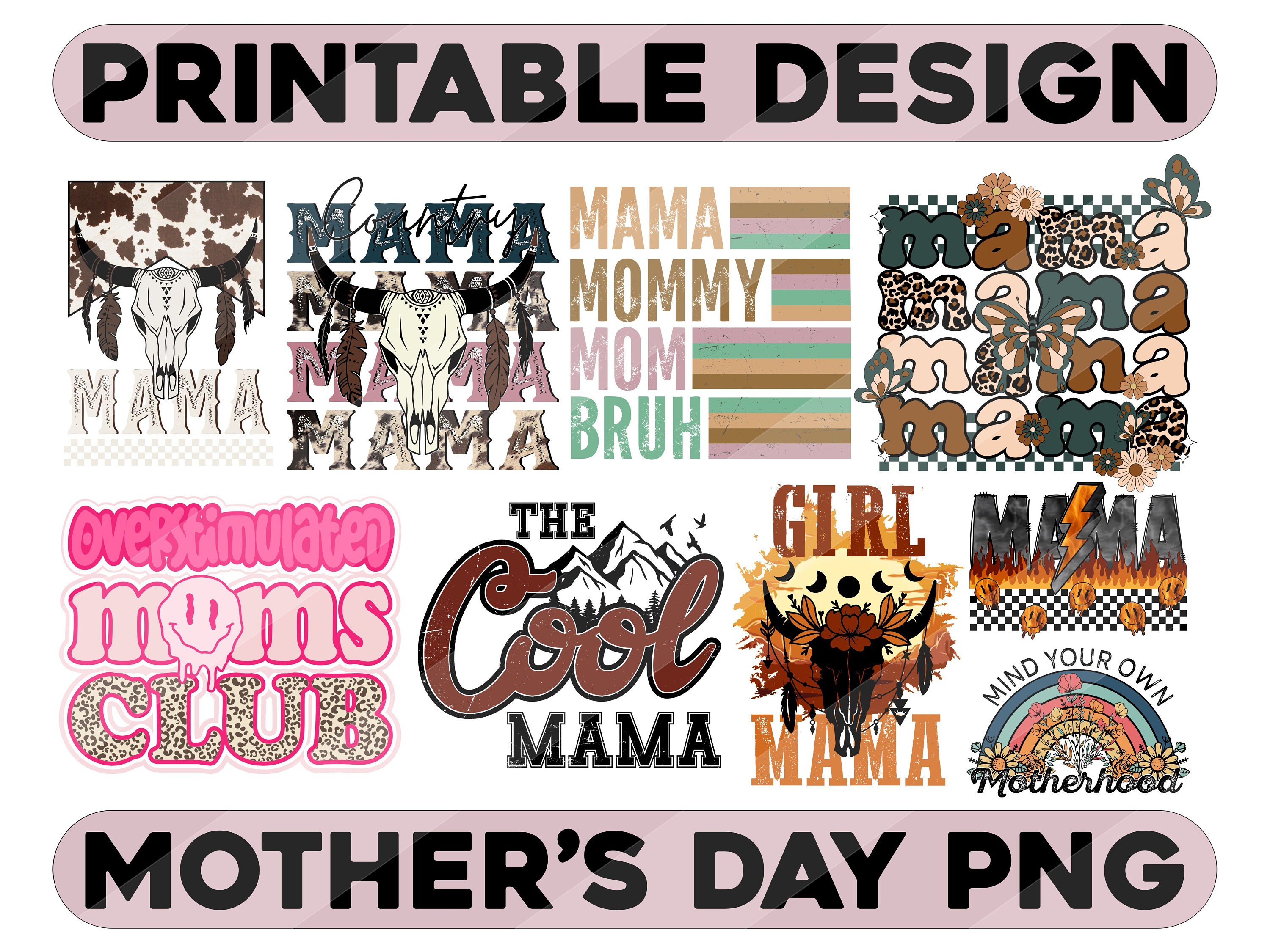 Mama Png Bundle, Mothers Day Png, Mom Quotes Png, Mom Png, M | Inspire ...