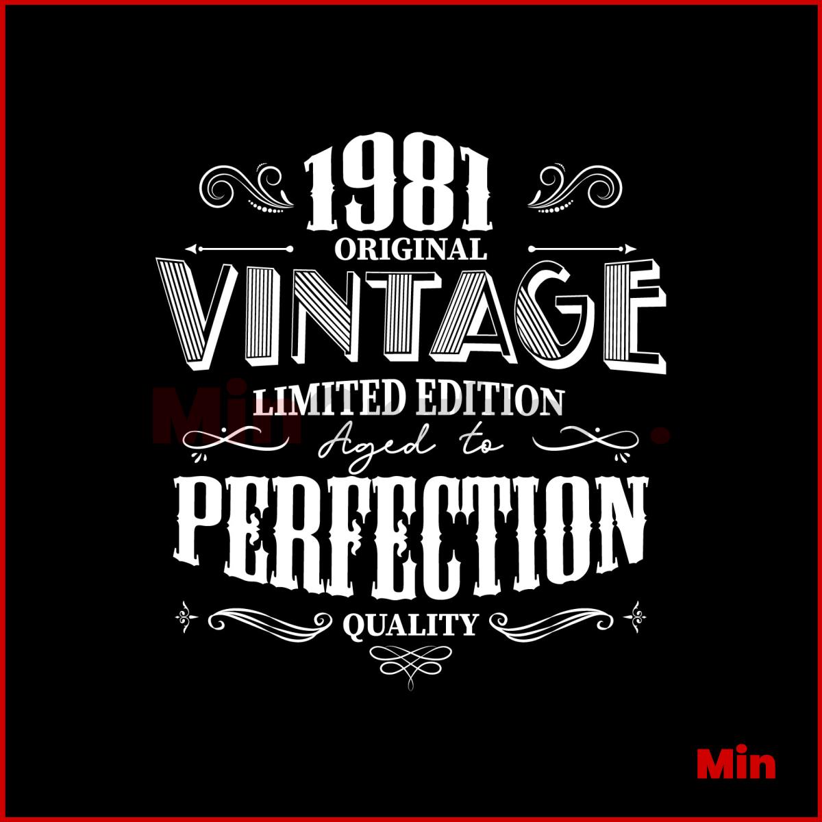 1981 Original Vintage Limited Edition Svg, Birthday Svg | Inspire Uplift