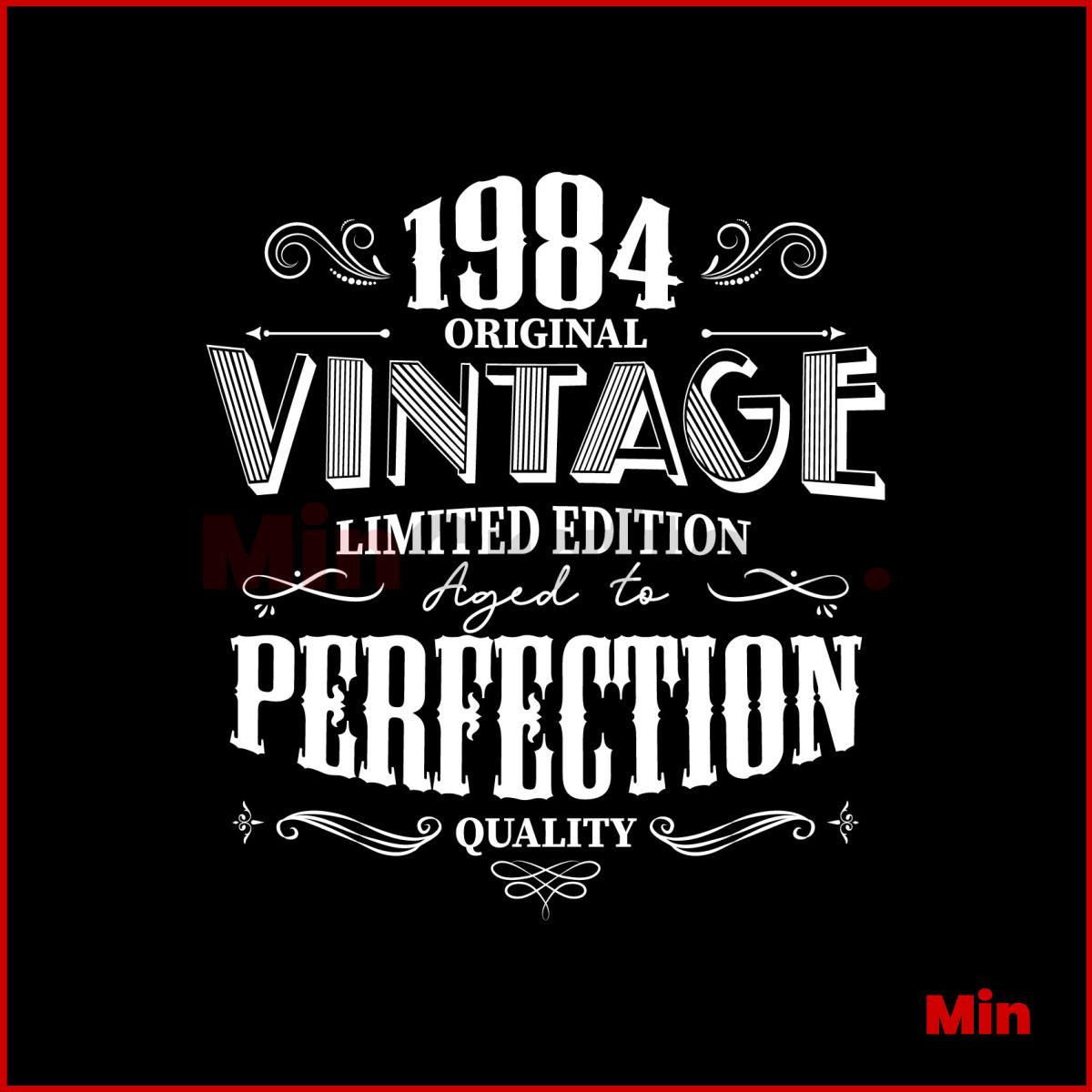 1984 Original Vintage Limited Edition Svg, Birthday Svg, 37t | Inspire ...