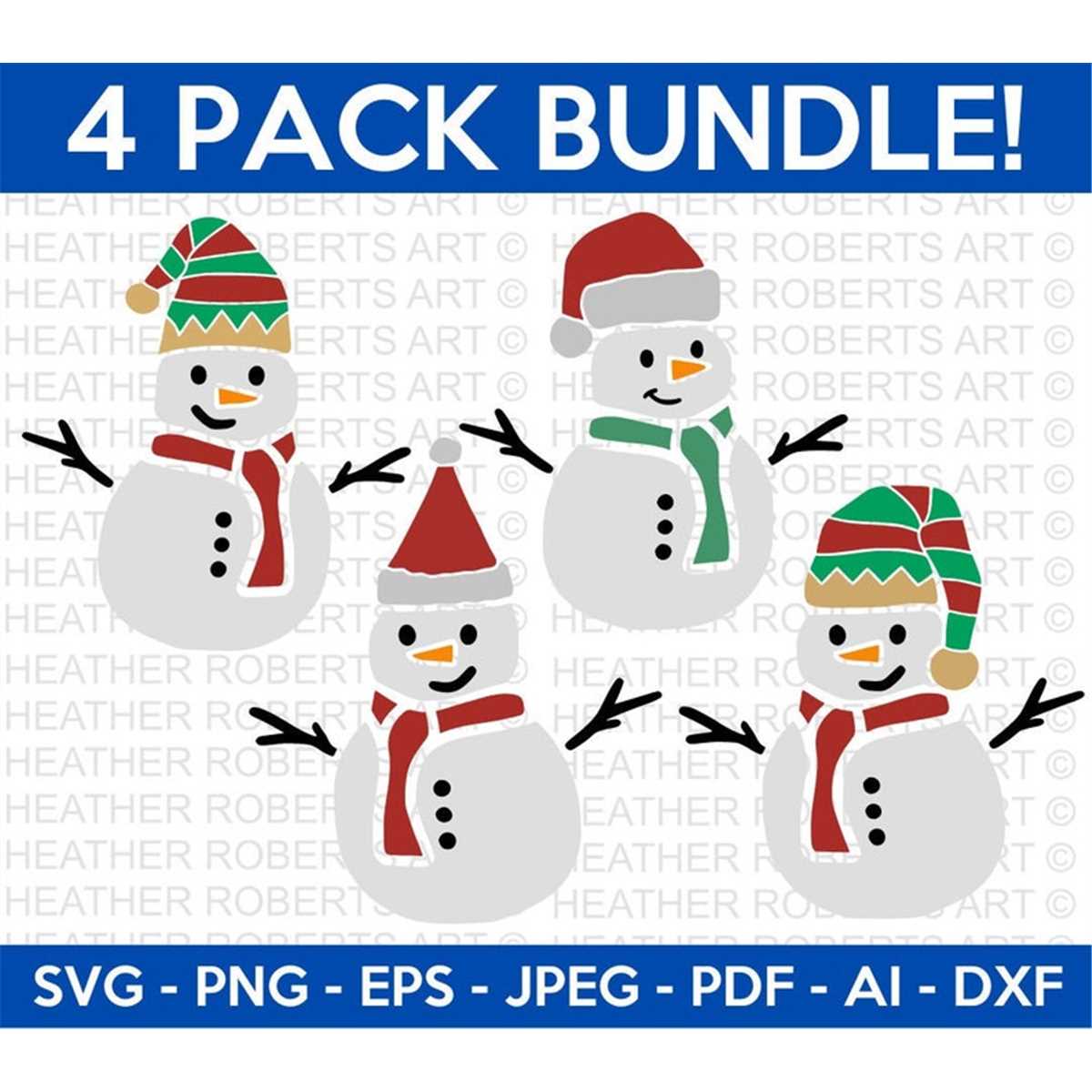 Snowman Mini SVG Bundle, Snowman svg, Snow svg, Winter svg, - Inspire ...