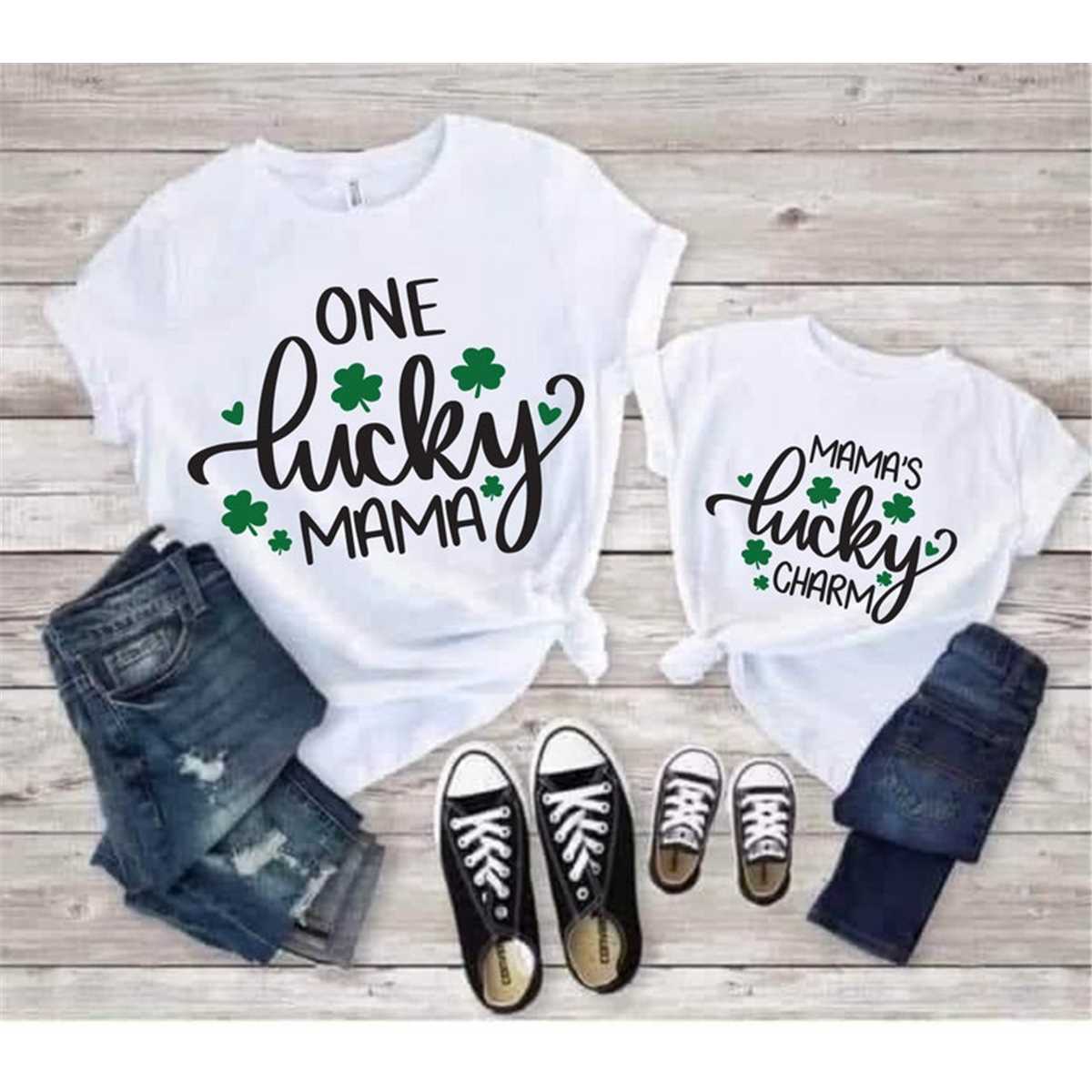 Lucky Mama and Lucky Charm SVG Bundle, Matching Shirts, Luck - Inspire ...