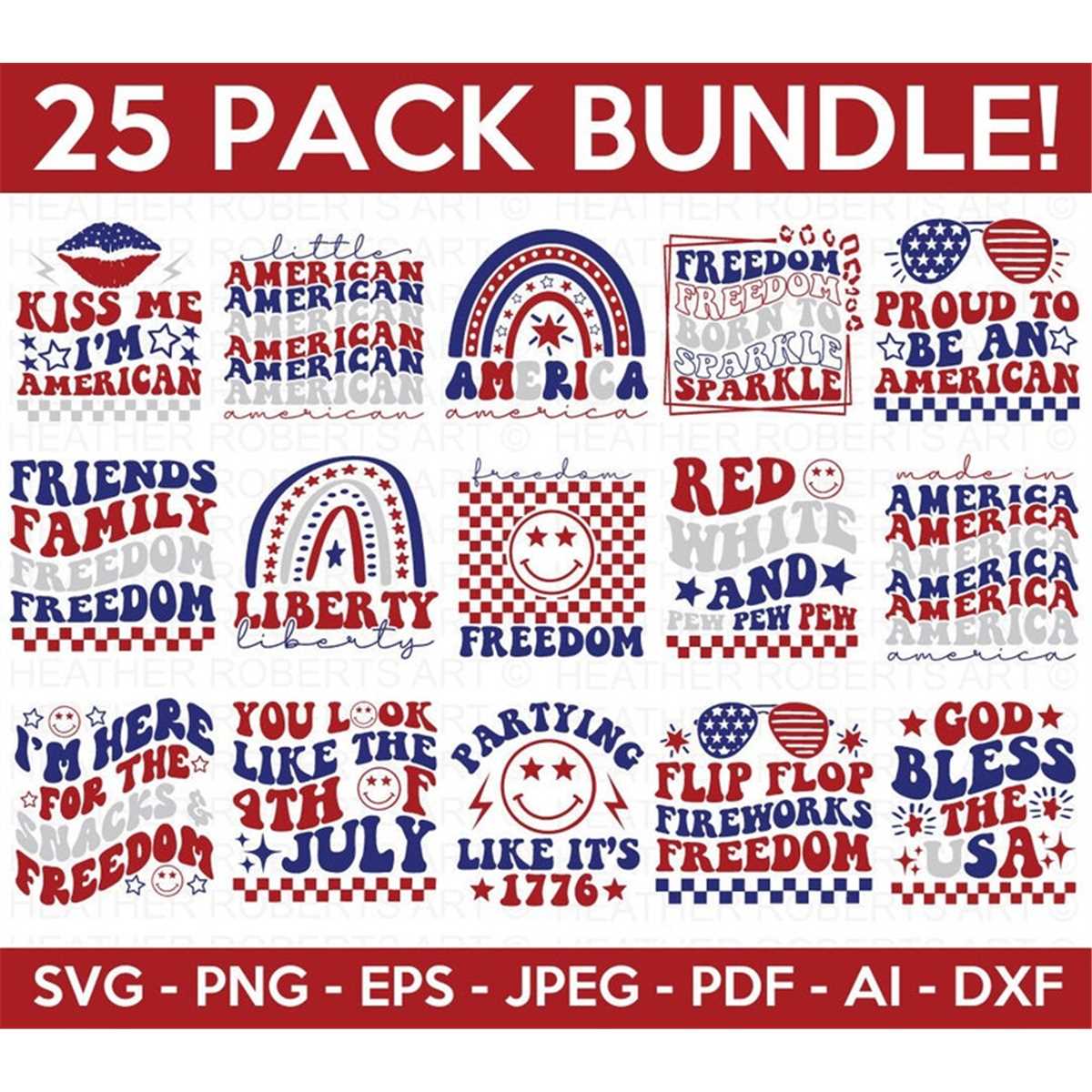 Retro 4th of July SVG Bundle, July 4th svg, Fourth of July s | Inspire ...