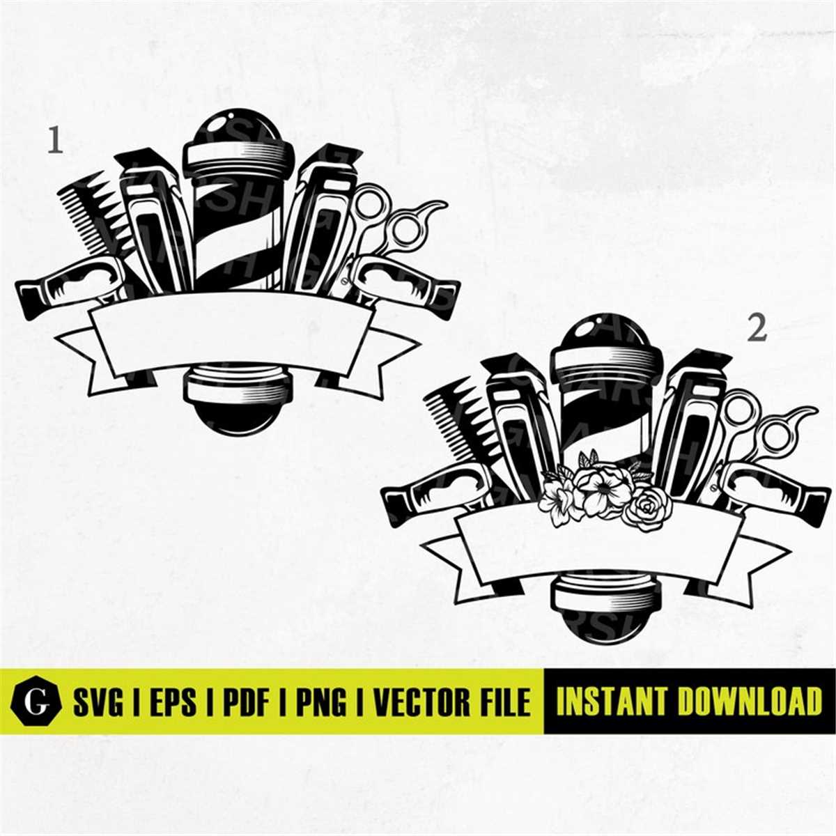 BUNDLE Barbershop Logo SVG | Hair Stylist Logo SVG | Barber | Inspire ...