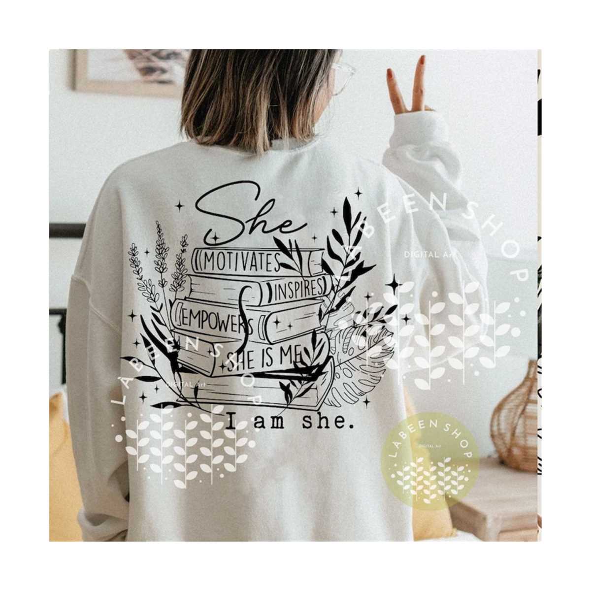 I am She SVG PNG, She Motivates Inspires Empowers Svg, Motiv | Inspire ...