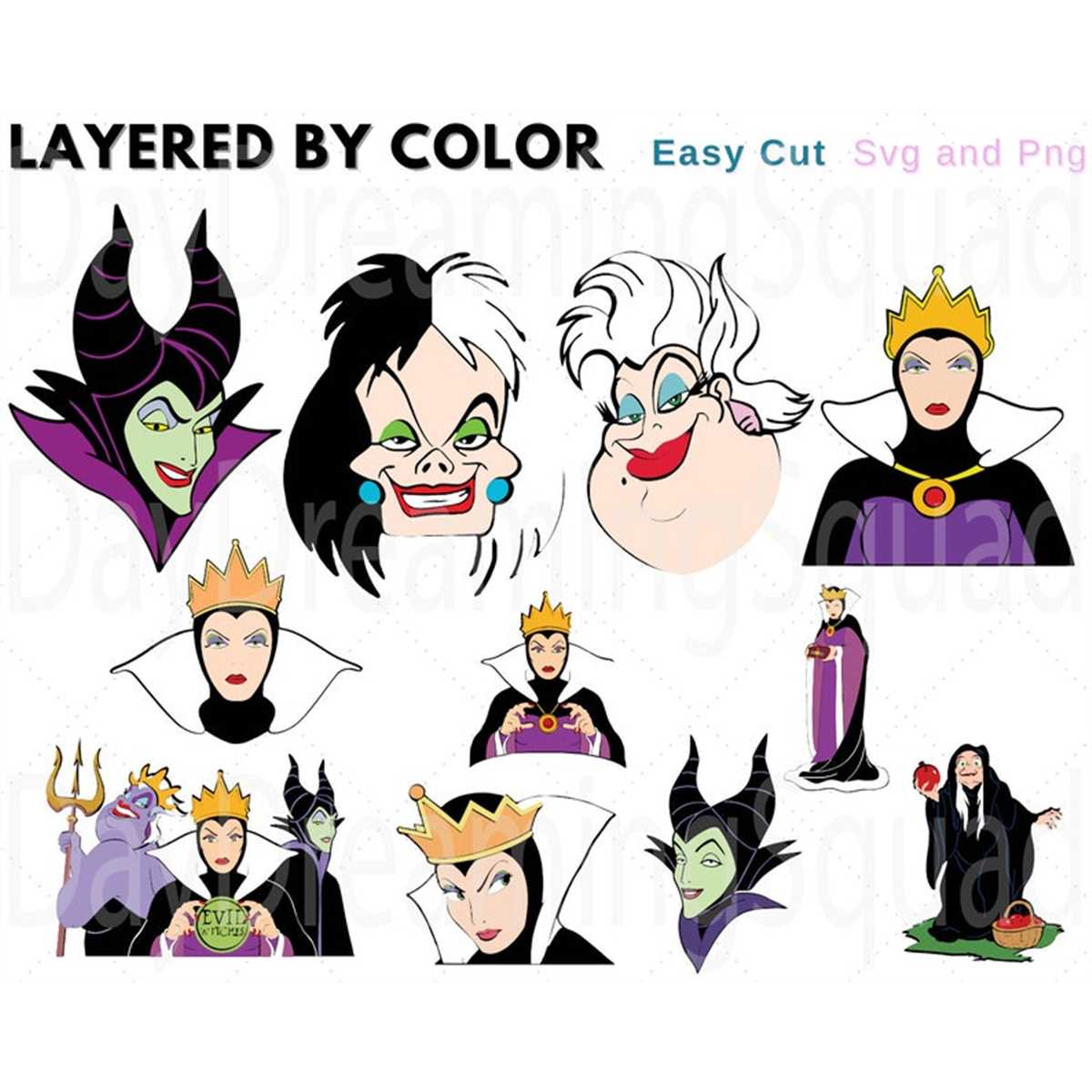 Layered Svg, Bundle Svg, Svg, Villain Svg, Svg, Evil Queen | Inspire Uplift