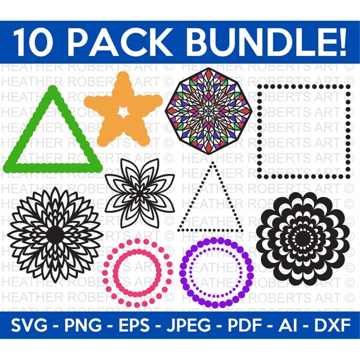 Random Shapes SVG Bundle, Colored Shapes SVG, Star SVG, Squa - Inspire ...