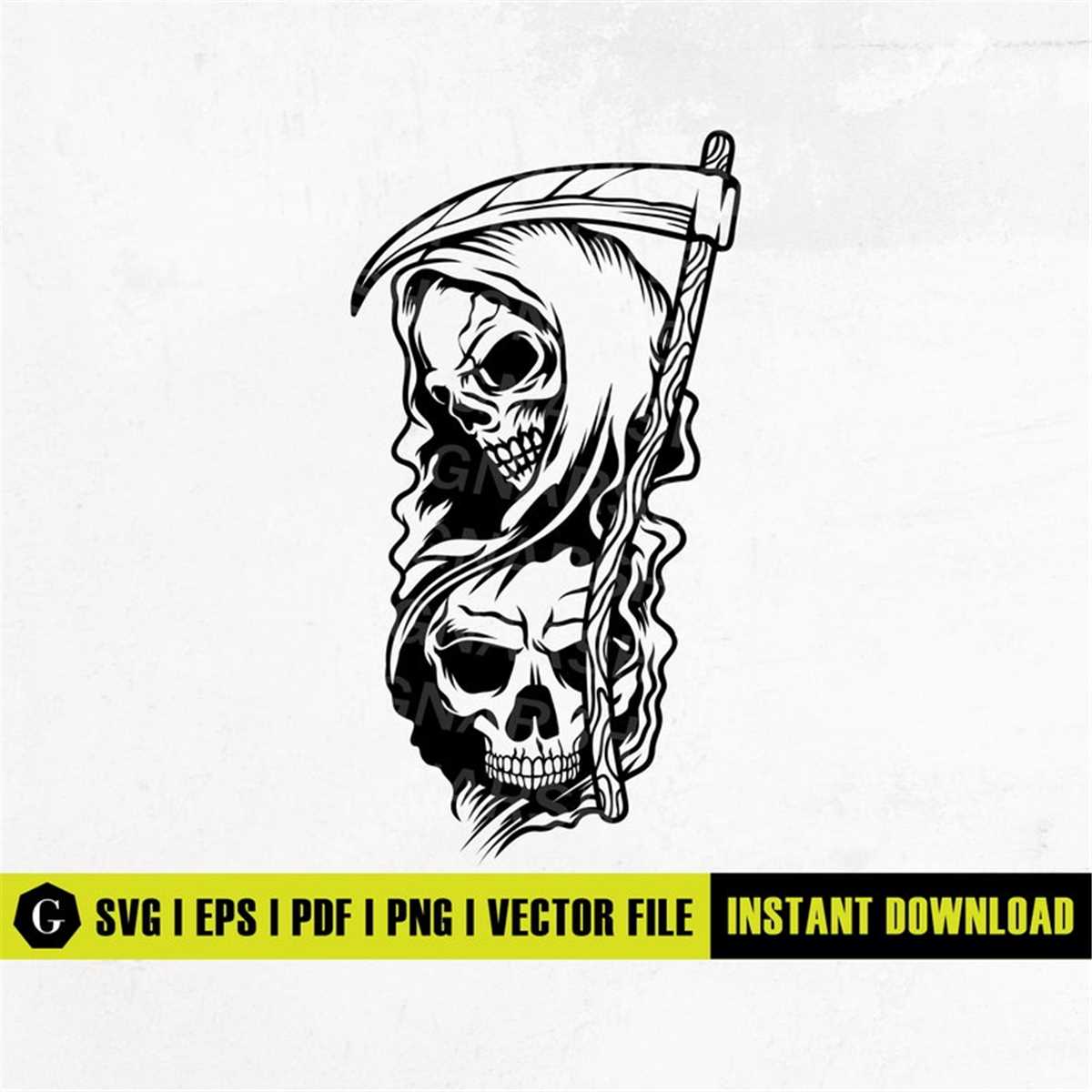 Grim Reaper Svg | Skeleton Svg | Death Svg | Horror T-Shirt - Inspire ...