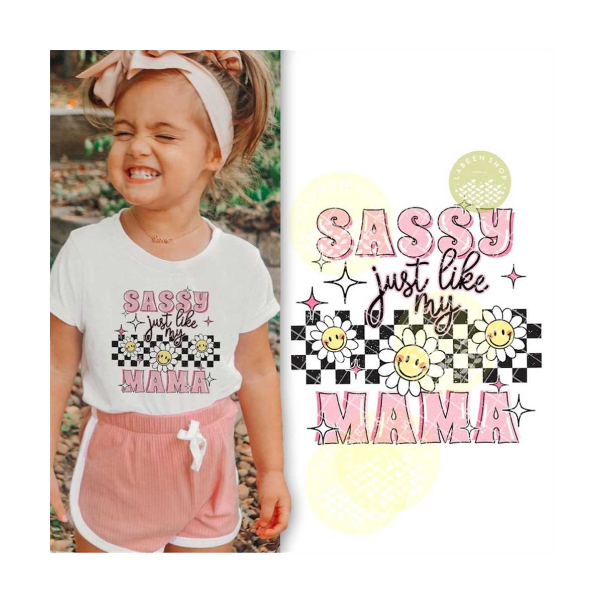 Sassy Just Like Mama PNG, Sassy Little Thing, Retro Boho Sty | Inspire ...