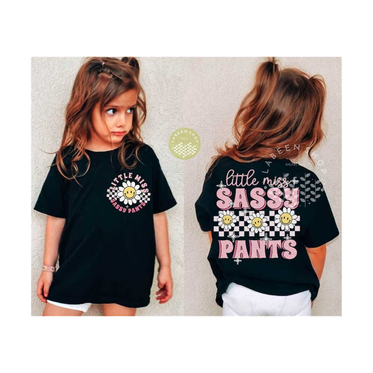 Cute Little Miss Sassy Pants PNG, Cute Girl Shirt PNG, Retro | Inspire ...