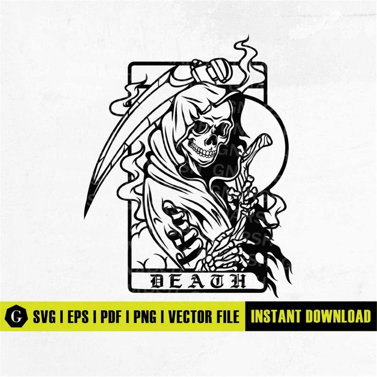 Grim Reaper Svg | Death Svg | Scythe Svg | Skull Skeleton SV | Inspire ...
