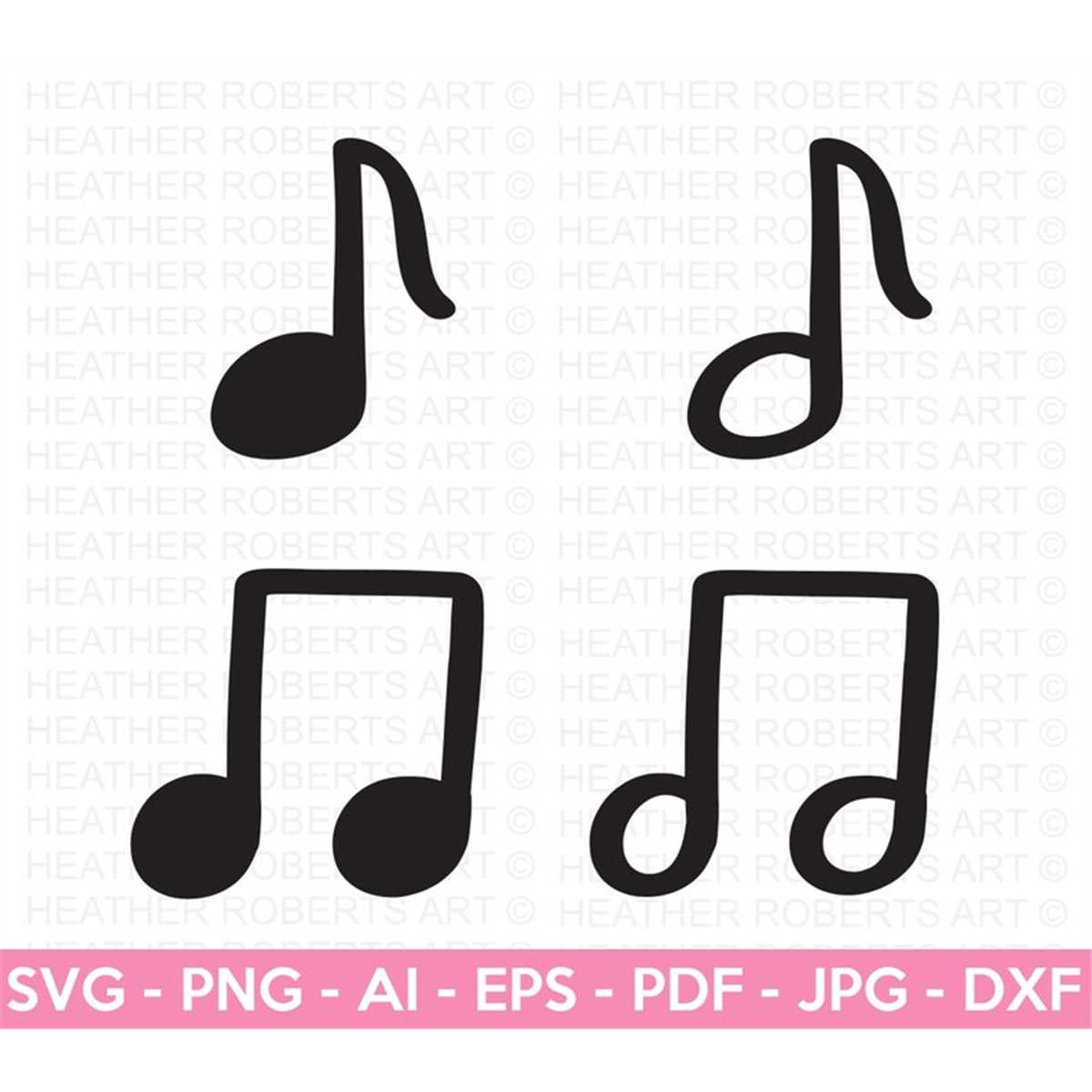 Musical Notes SVG Bundle, Music Notes SVG, Music Icons svg, - Inspire ...