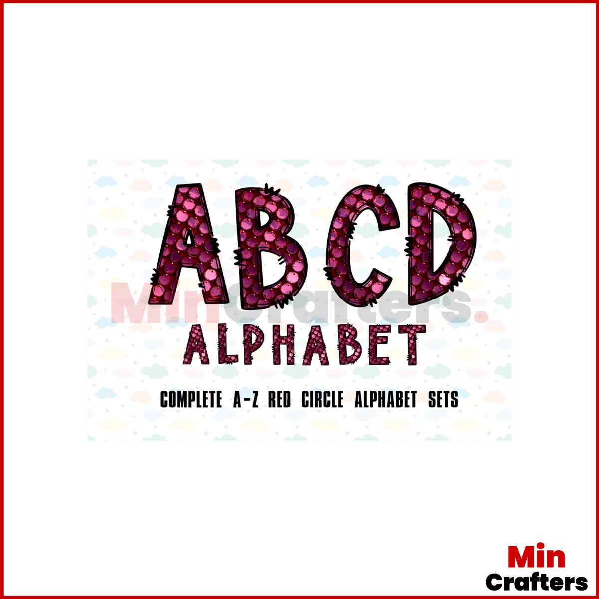 ABCD Complete A Z Red Circle Alphabet Png, Alphabet Png | Inspire Uplift