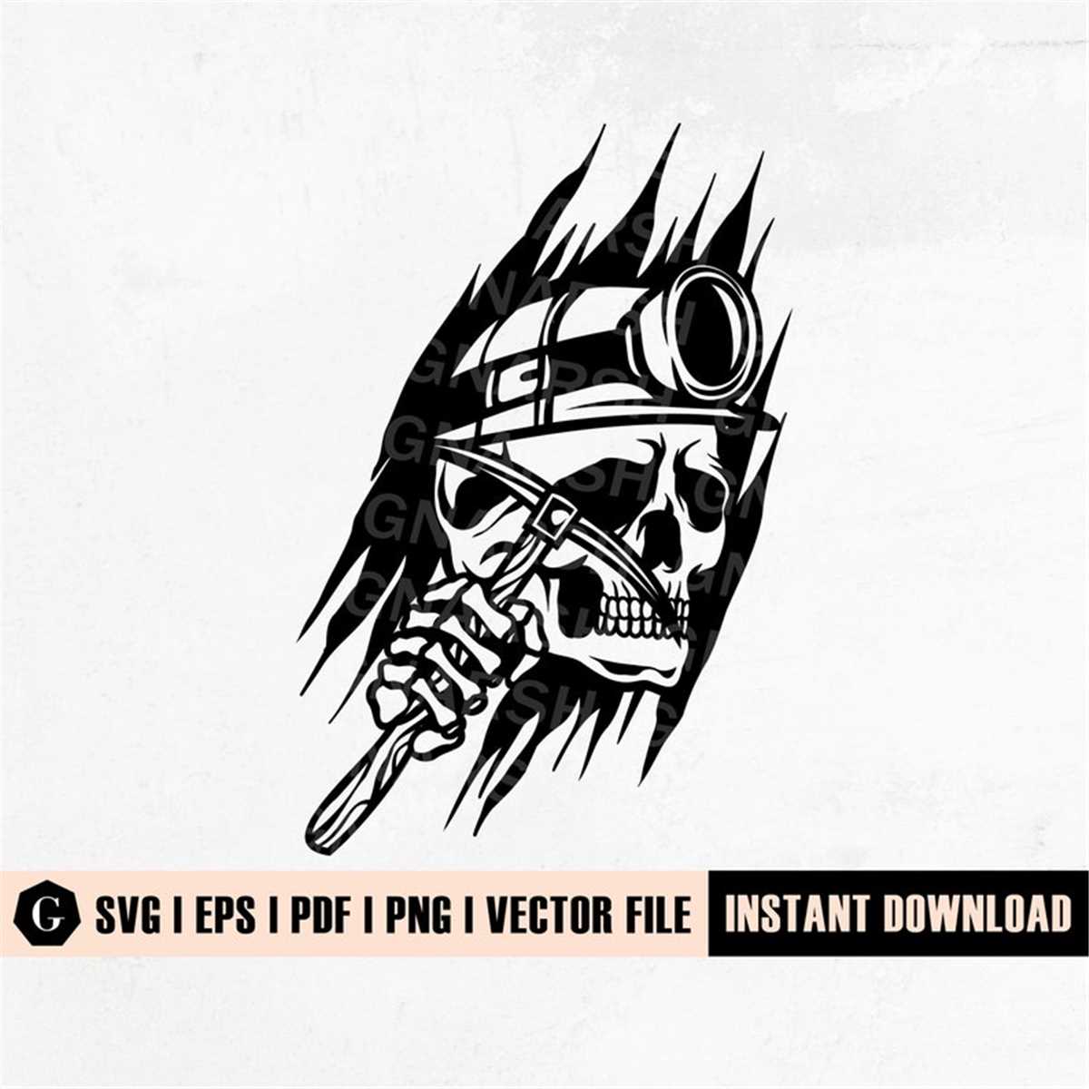 Coal Miner Skull Svg | Mining Skull Svg | Skull Clipart | Mi - Inspire ...