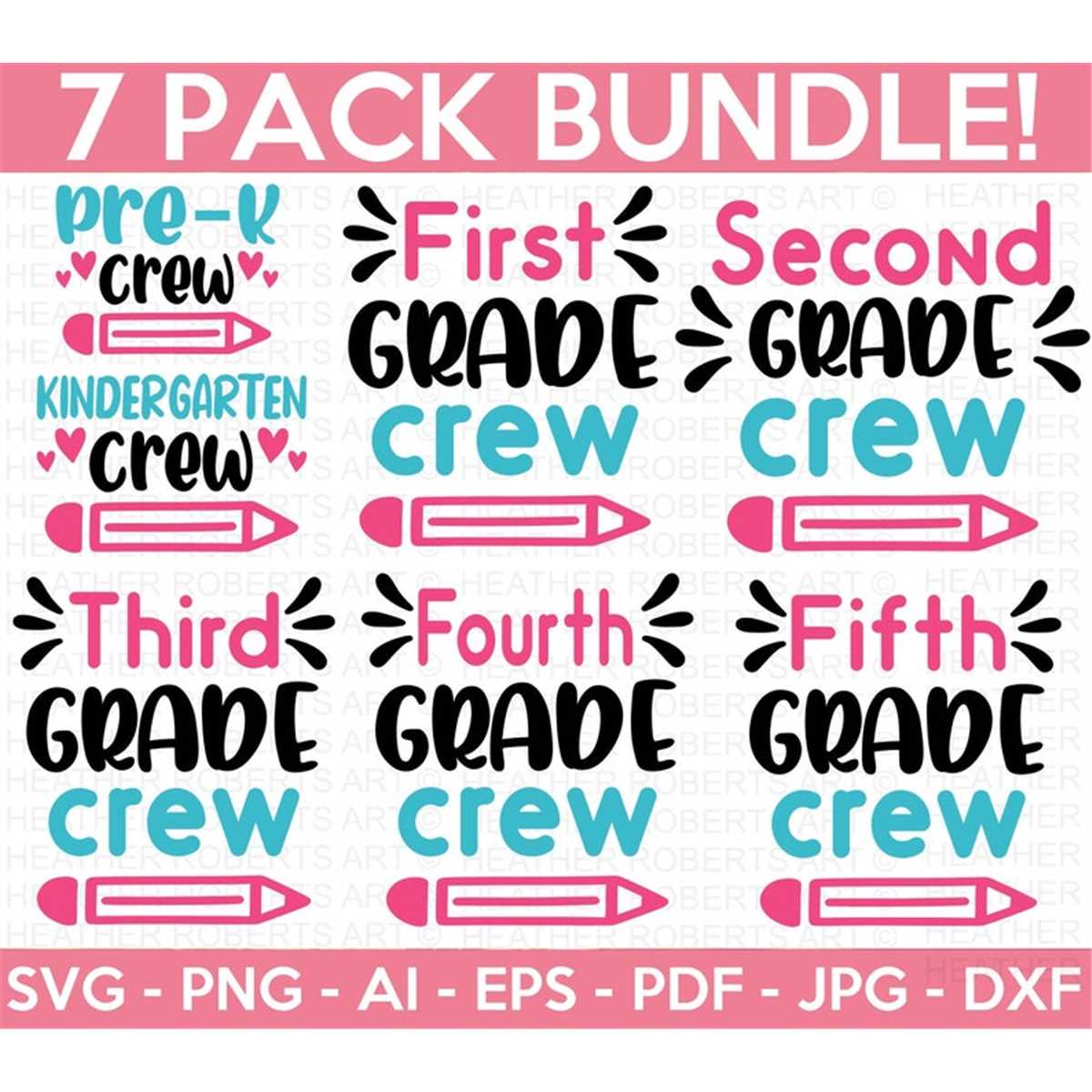 Back to School SVG Bundle, Hello School SVG, Grade Level Cre | Inspire ...