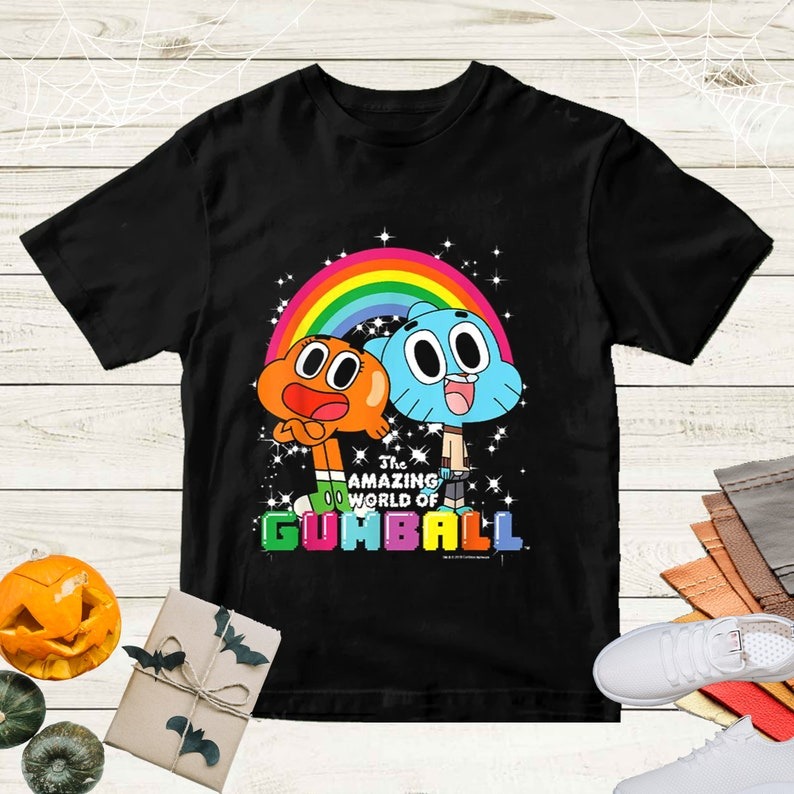 The Amazing World Of Gumball And Darwin Rainbow Portrait T-S - Inspire ...