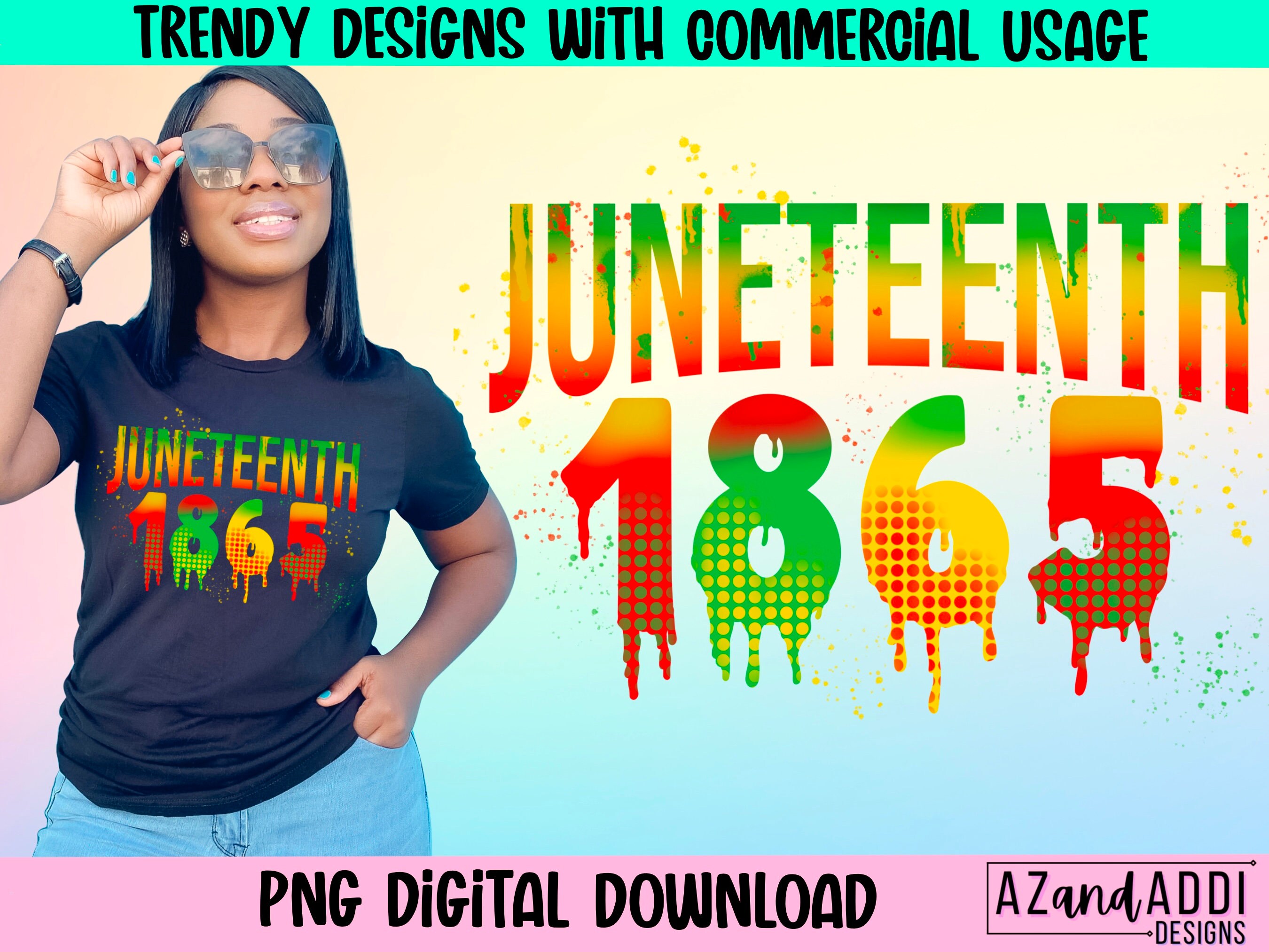 Juneteenth 1865 png, retro Juneteenth sublimation design, em | Inspire ...