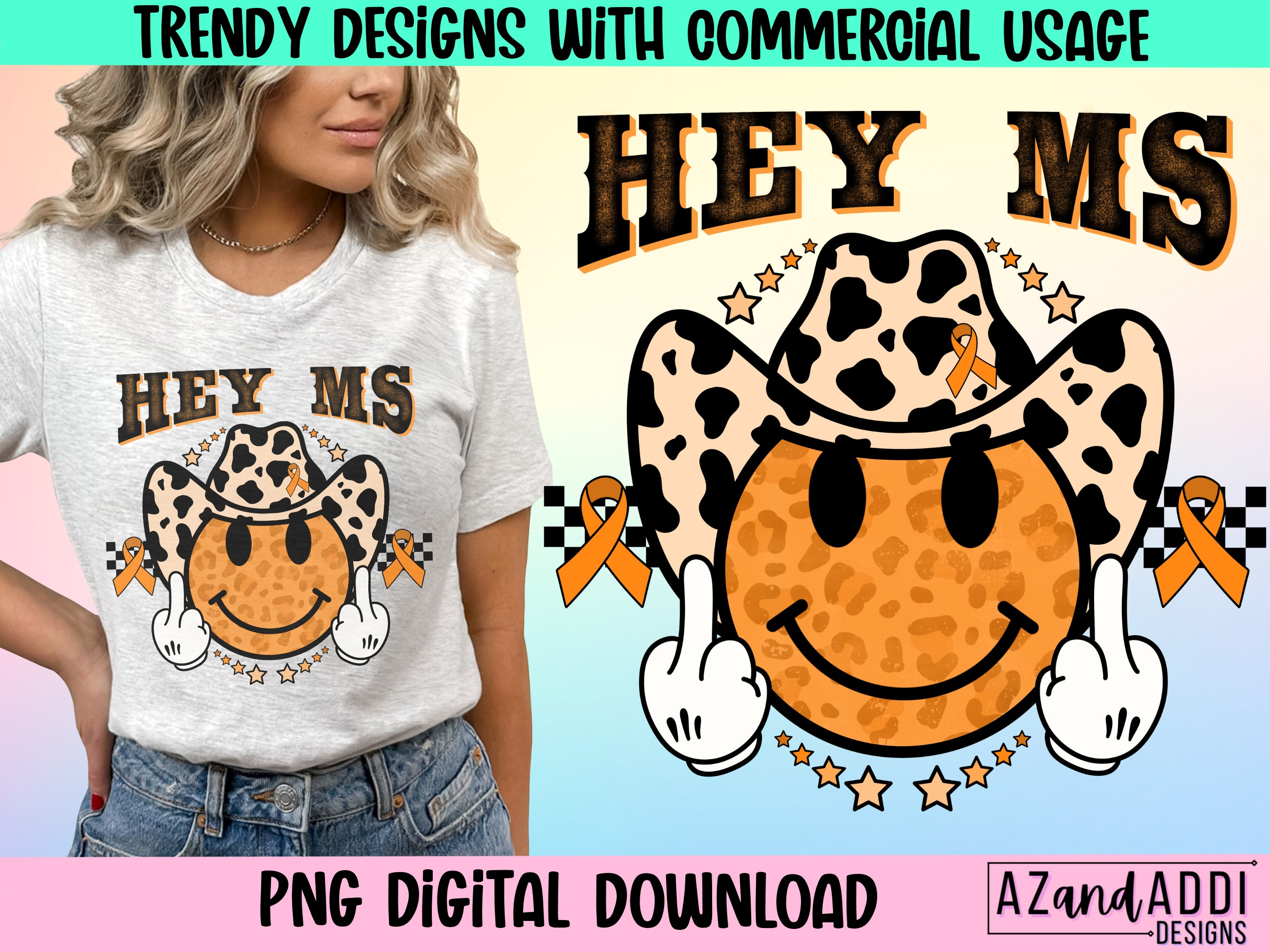 Multiple sclerosis awareness png, western MS smiley face png | Inspire ...