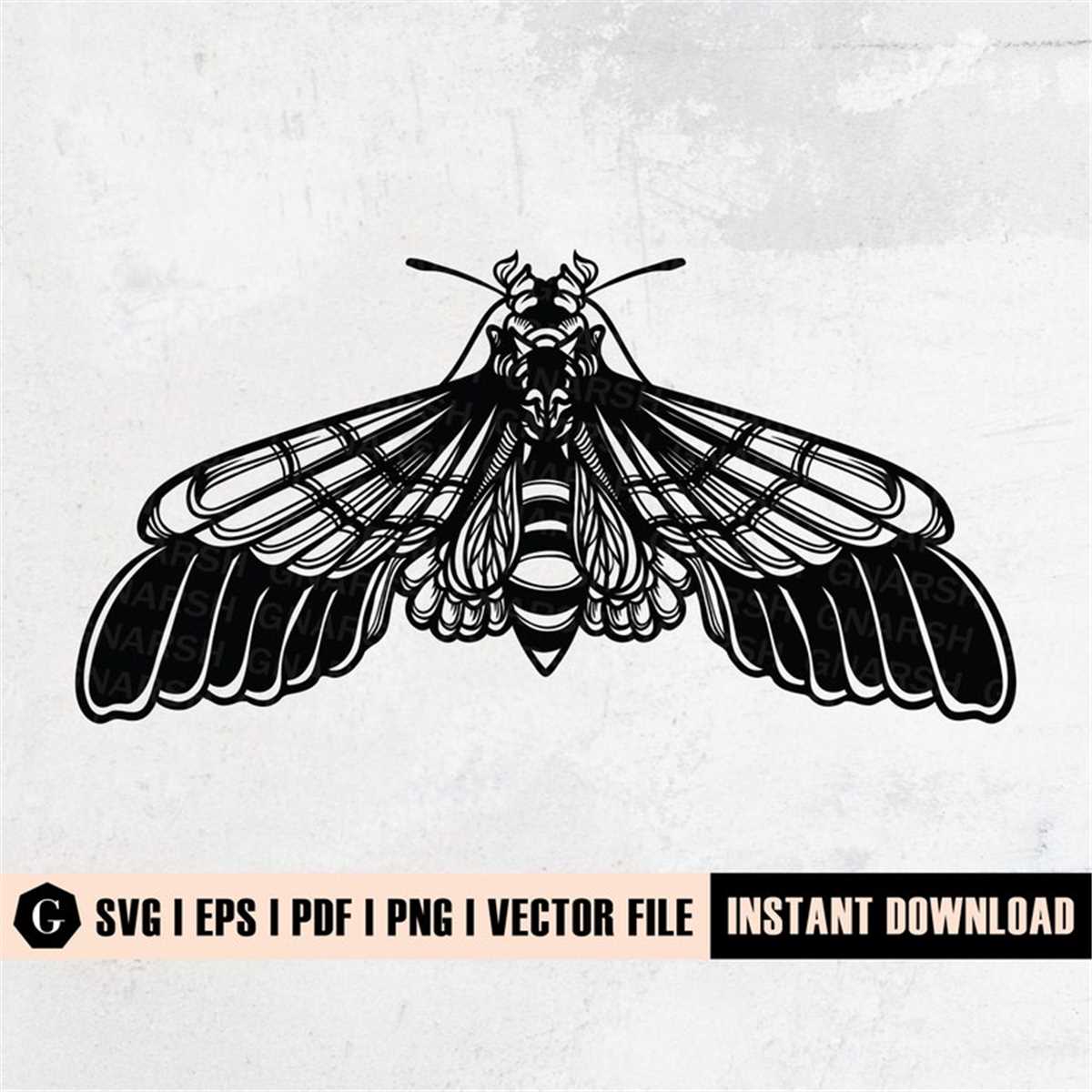 Moth Svg File | Magic luna moth svg | Mystical butterfly svg - Inspire ...