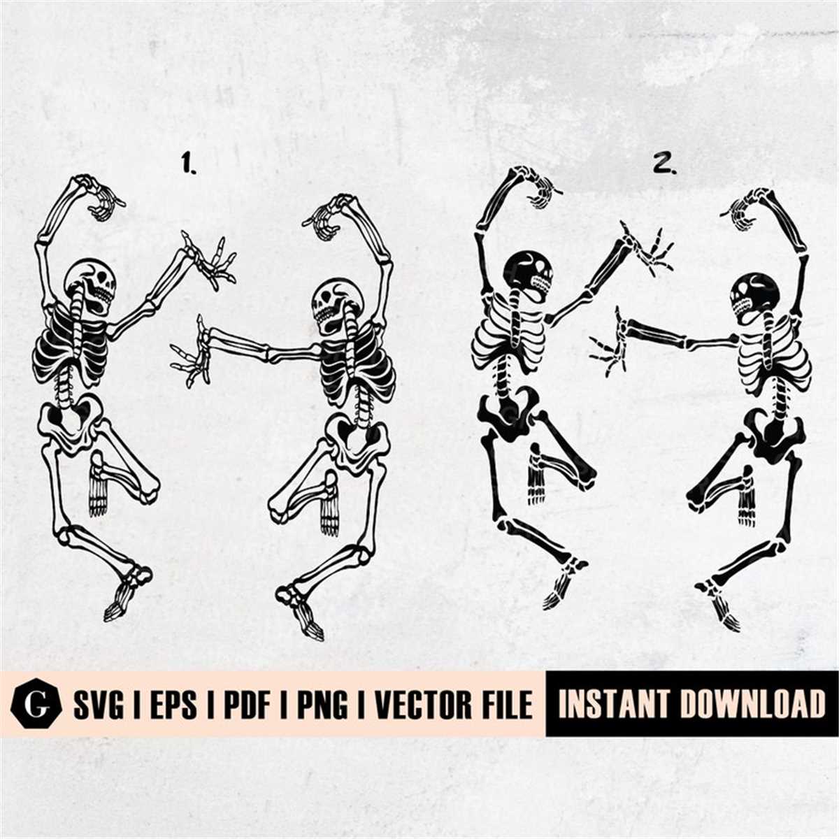 Dancing Skeletons Svg | Skeleton Hand Svg | Skull couple | S - Inspire ...