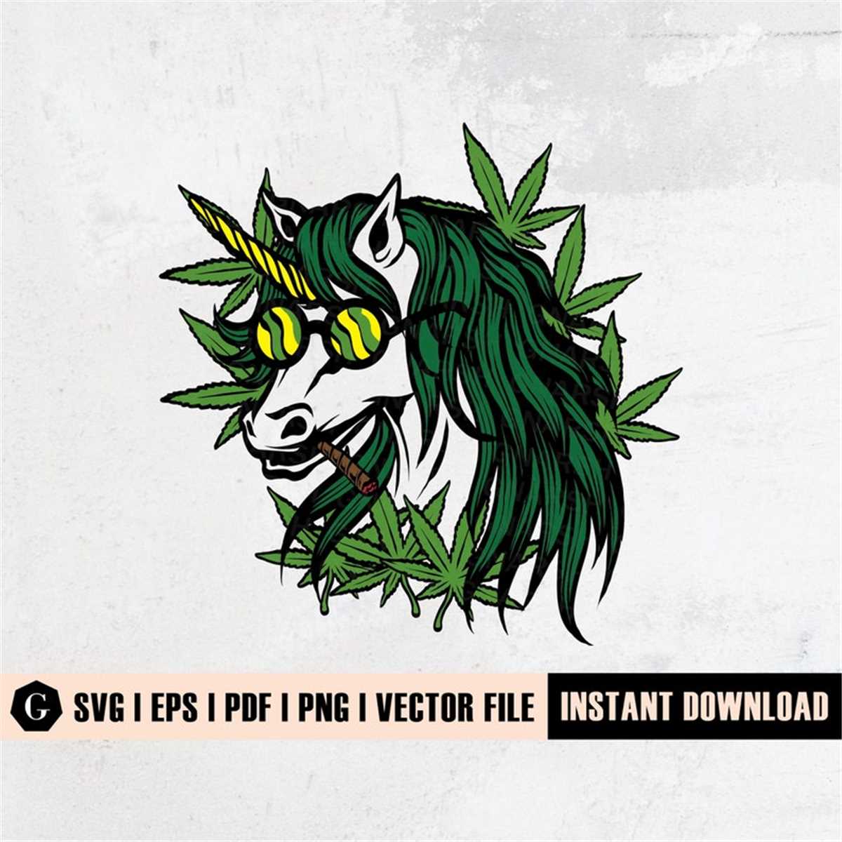 Cannabis Unicorn Svg | Rasta Unicorn svg | Weed Animal Svg | | Inspire ...