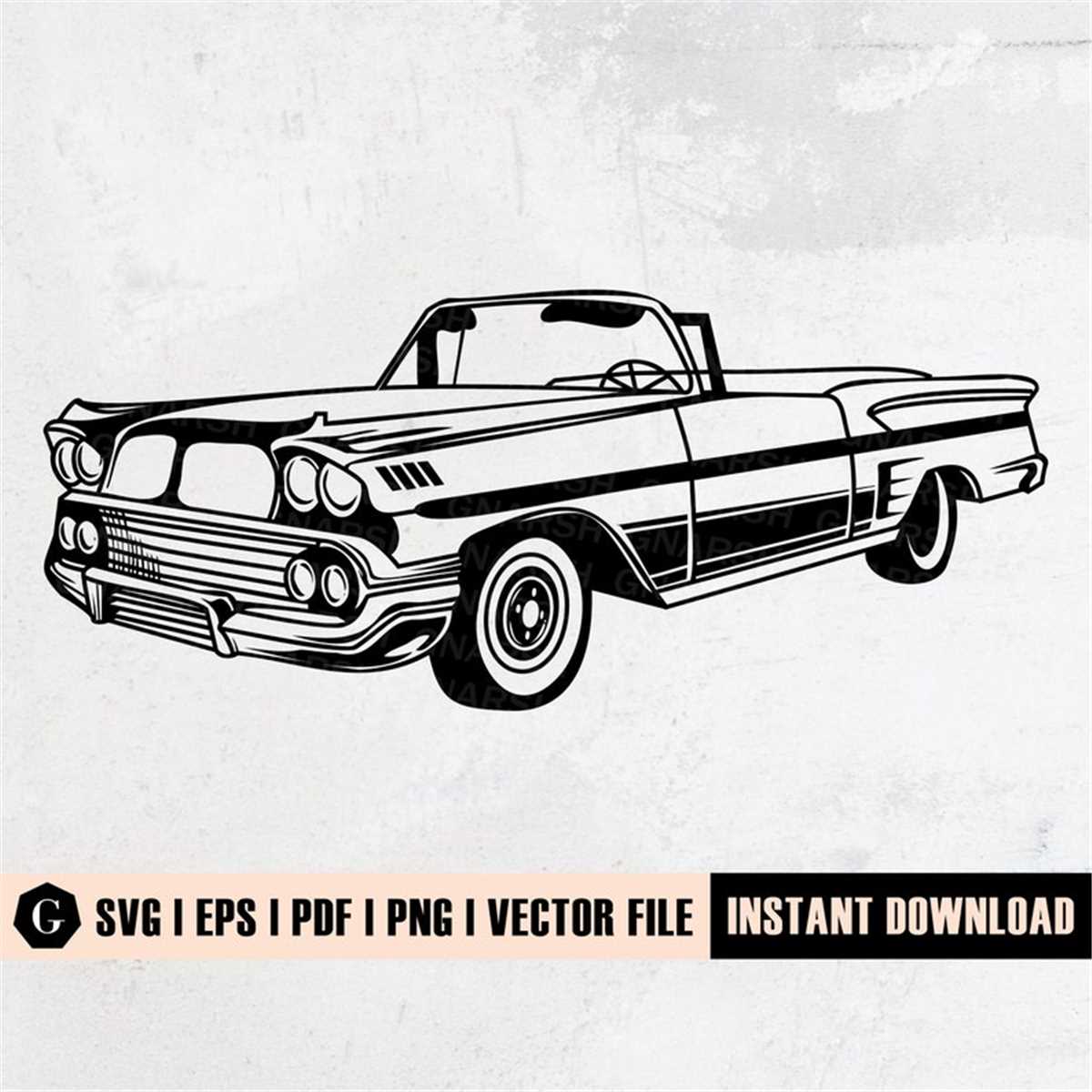 Vintage Sport Car Svg File | Vintage Sport Car Clipart | Car | Inspire ...