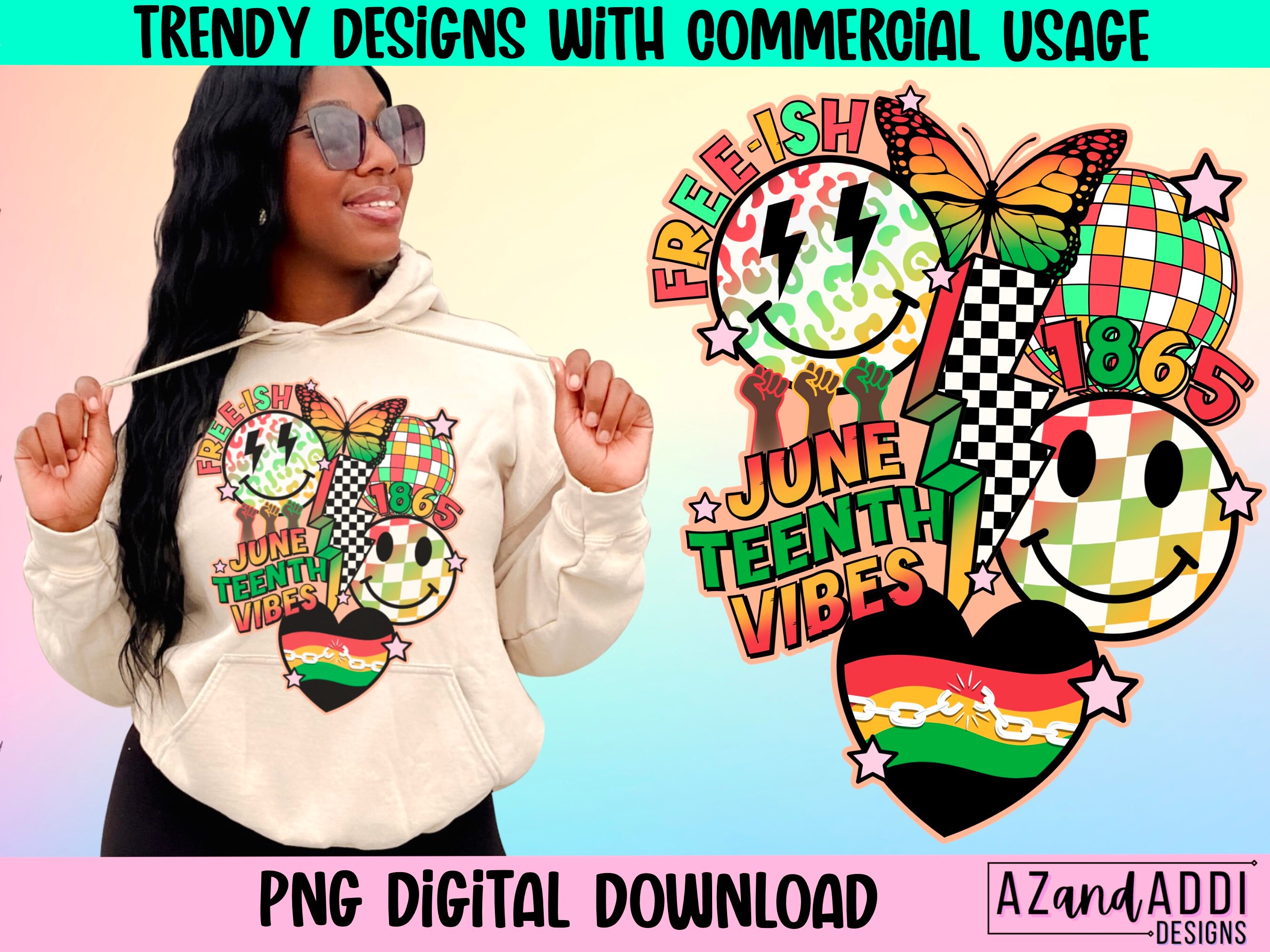 Retro Juneteenth smiley face collage png, Juneteenth sublima | Inspire ...