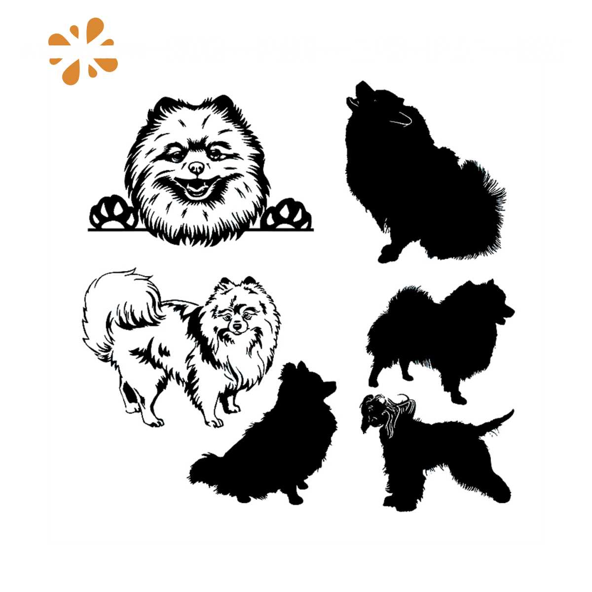 Silhouette Sitting Pomeranian Dog Svg, Trending Svg, Animal | Inspire ...