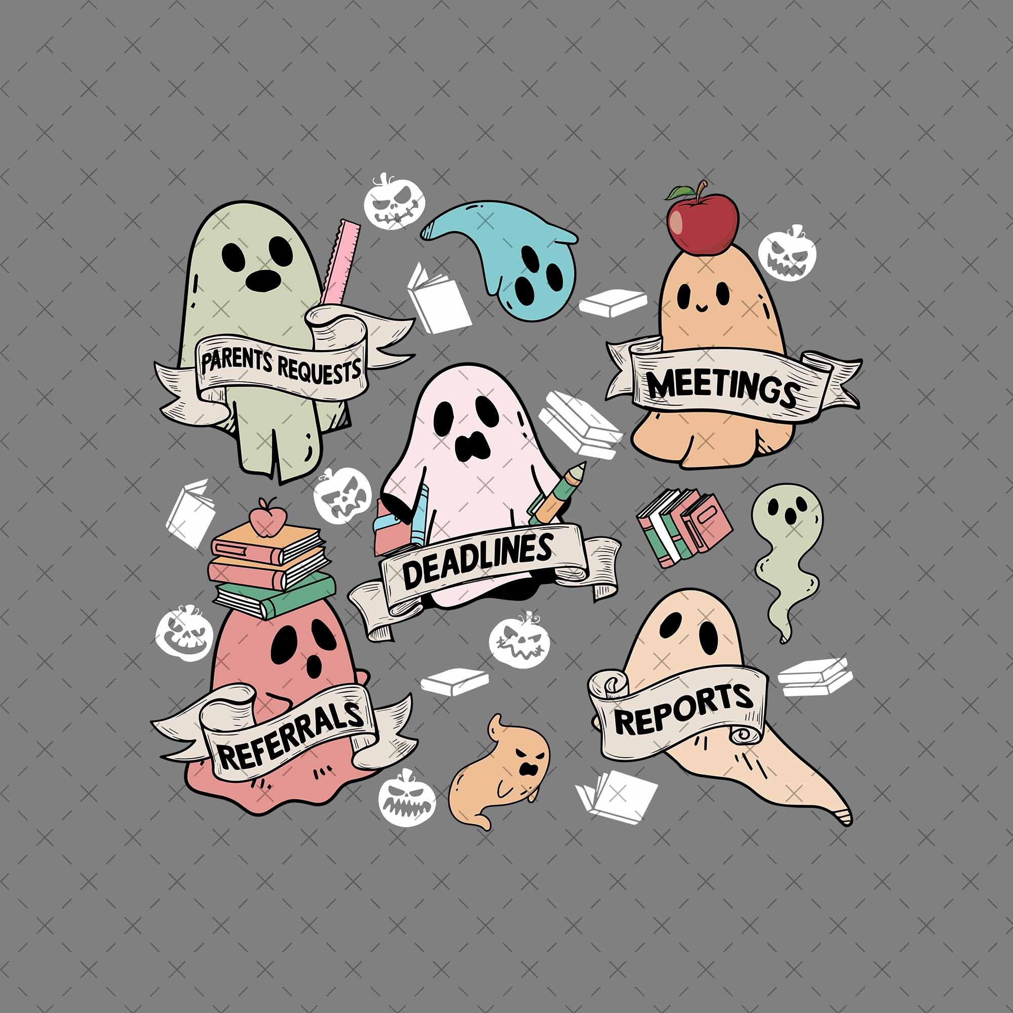 Retro Teacher Halloween Png, Spooky Teacher Png, Teacher Gho | Inspire ...