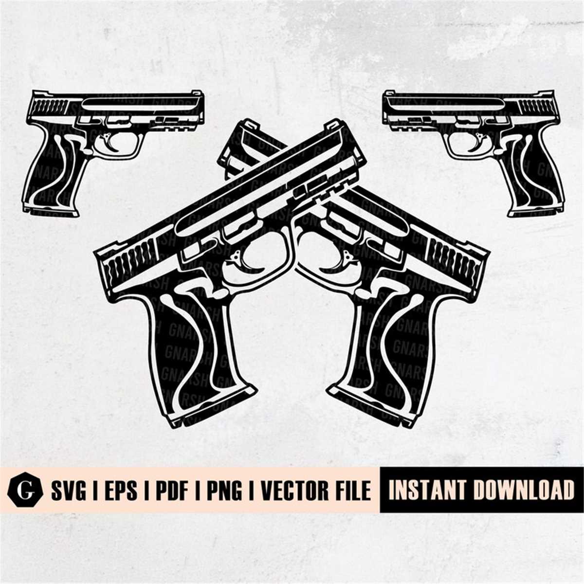 45 Caliver Handgun Svg | Gun Svg | Handgun pistol Svg | Gun | Inspire ...