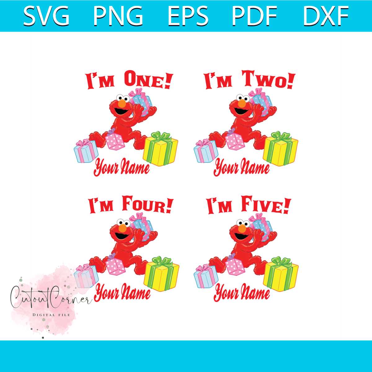 Elmo I Am One Svg, Birthday Svg, Happy Birthday Svg, 1st Bir | Inspire ...