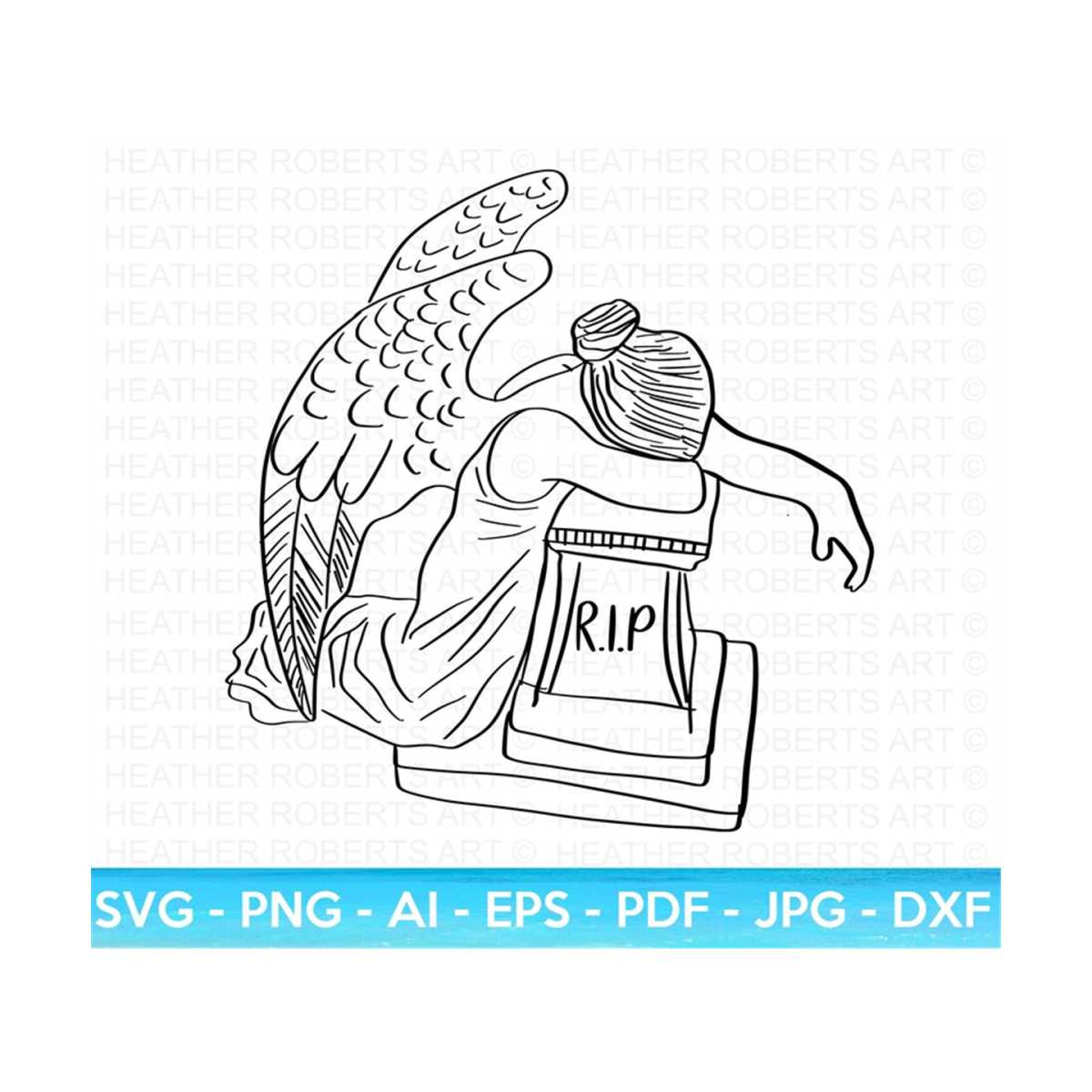 Crying Angel SVG, Angel SVG, In Loving Memory svg, Memorial | Inspire ...