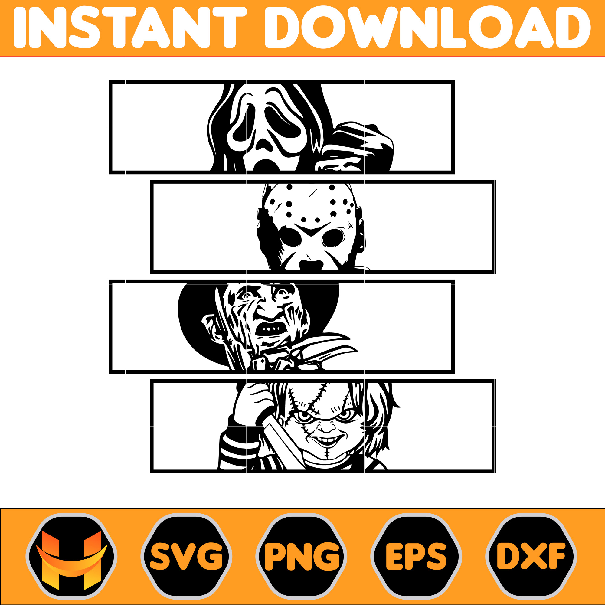 Horror Movie Characters Svg Horror Movie Characters svg, Mic - Inspire ...