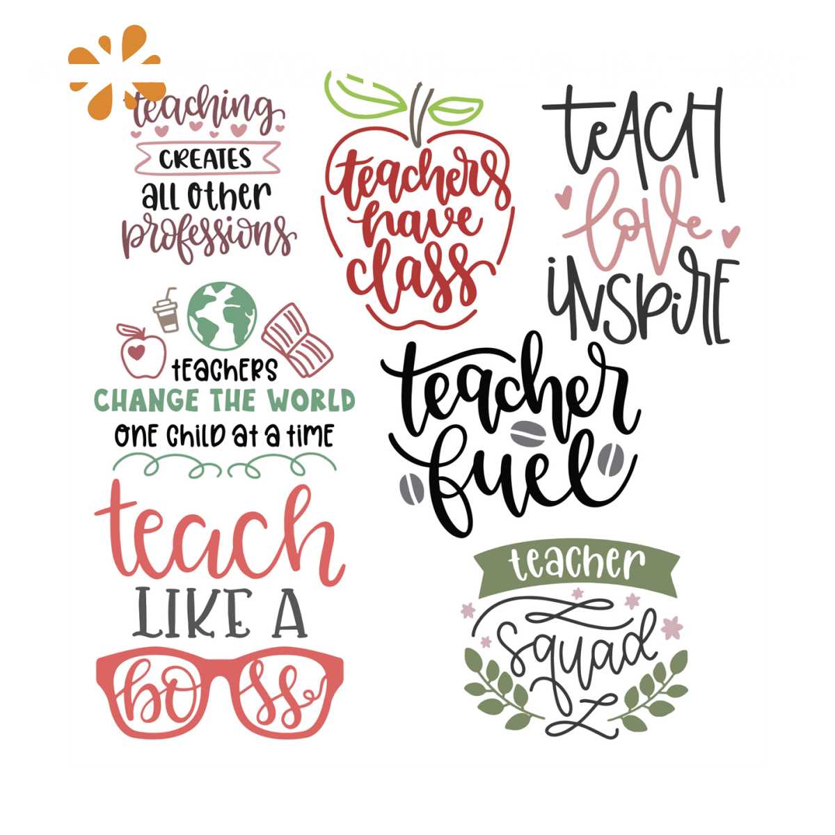 Teacher Creates All Other Professions Bundle Svg, 100th Days | Inspire ...