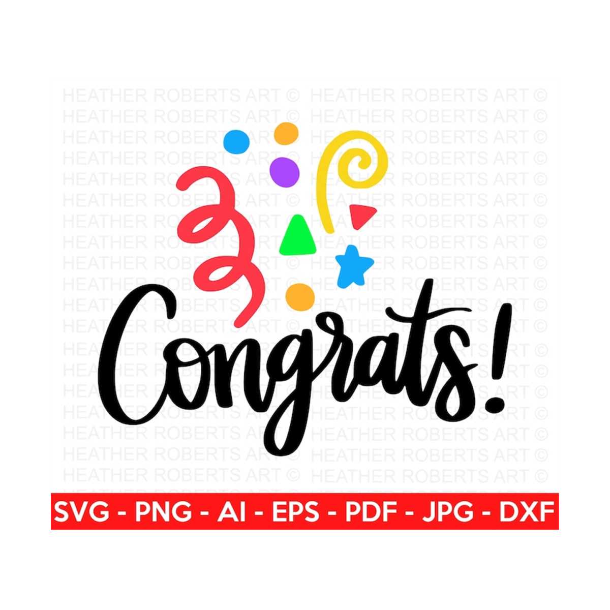 Congratulations Svg, Confetti SVG, Congrats Svg, Celebrate, | Inspire ...