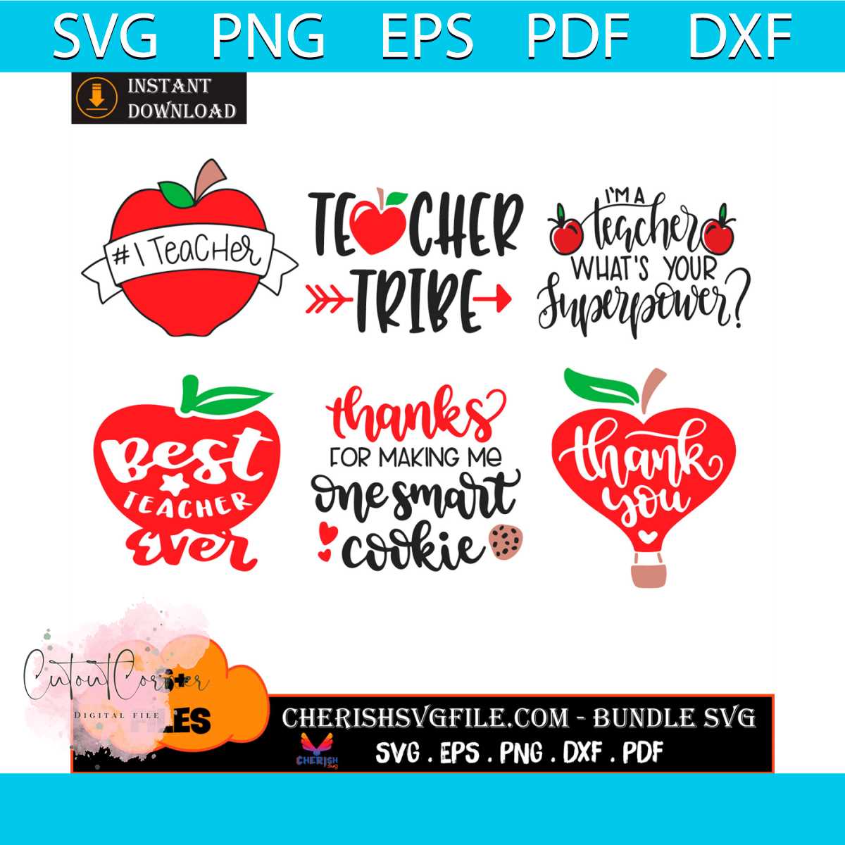 6 Designs For Teacher Happy Teachers Day Quotes Bundle Svg | Inspire Uplift