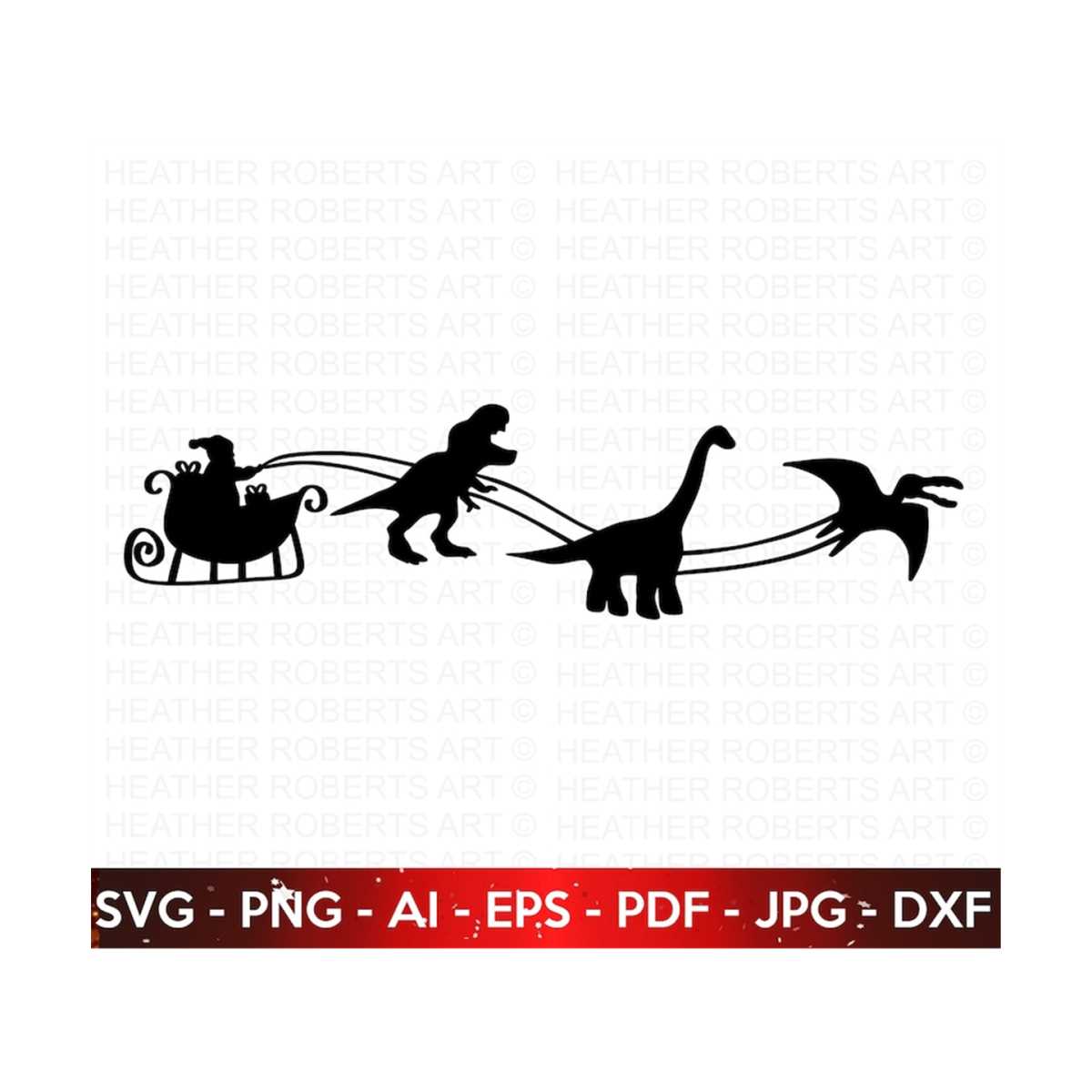 Christmas Dinosaur Sleigh Ride SVG, Dinosaur Sleigh Ride, Sa | Inspire ...