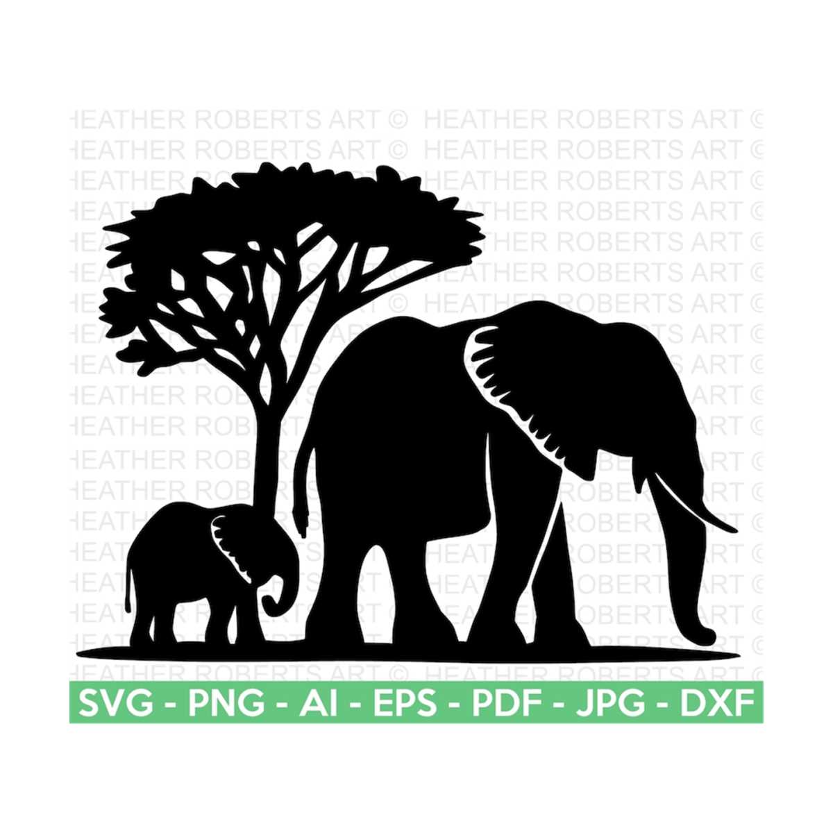 Elephants SVG, Cute baby elephant SVG, Elephant Silhouette, | Inspire ...