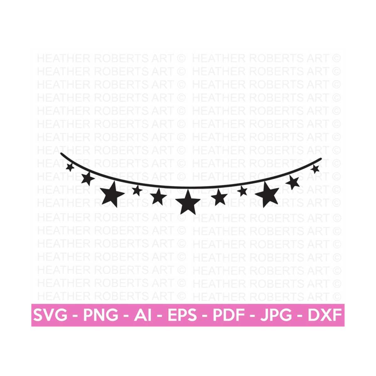 Stars Banner SVG, Banner SVG, Birthday SVG, Birthday Decorat - Inspire ...