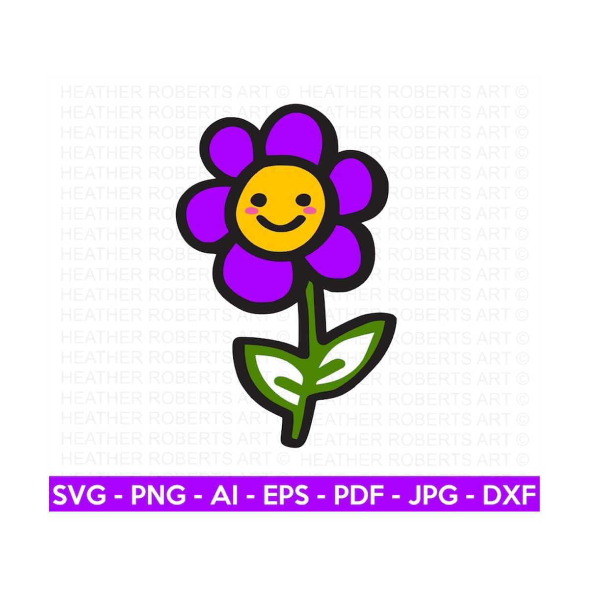 Flower With Name On Stem Svg | Inspire Uplift