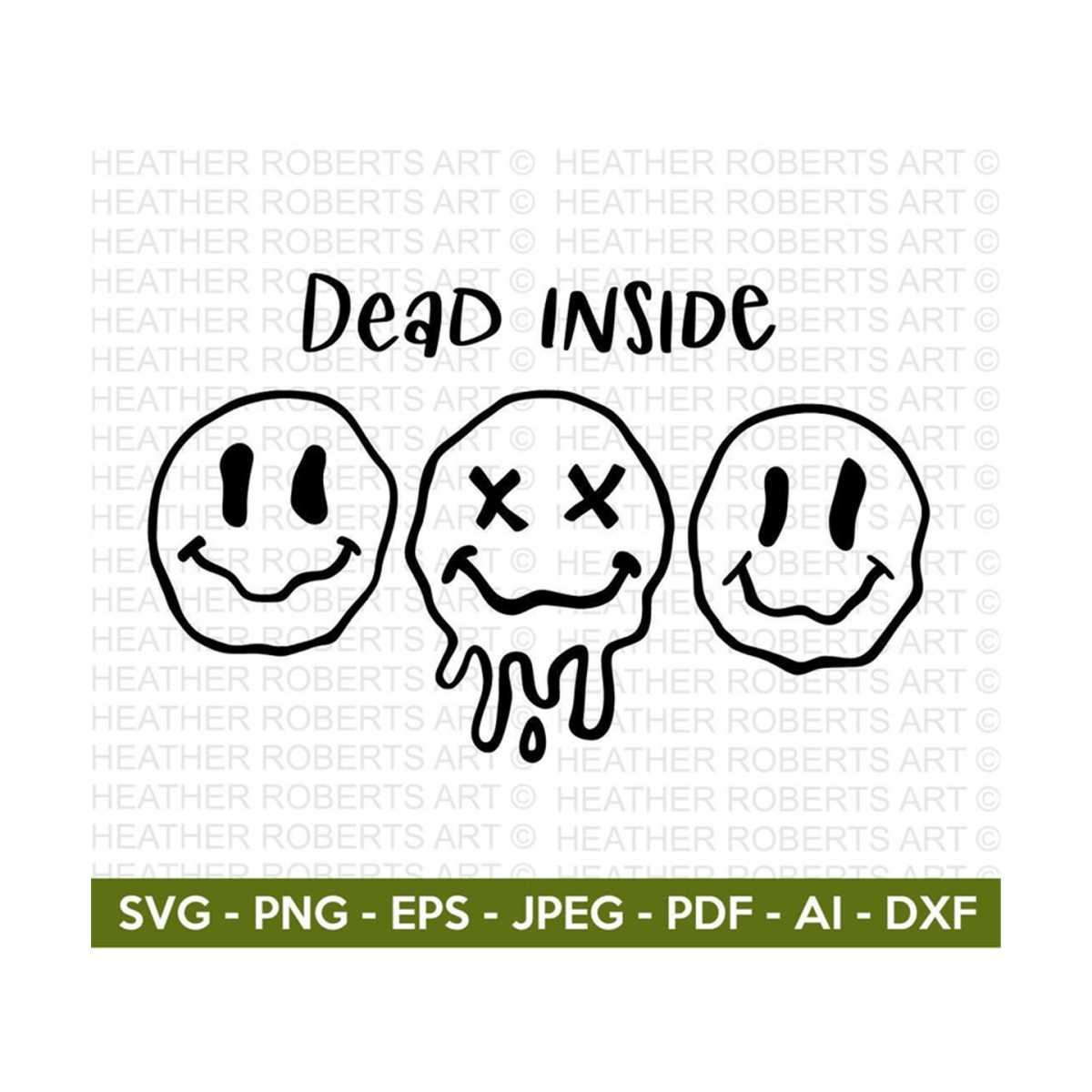 Dead Inside Melting Faces Svg,Scary Face SVG,Groovy Face,Hal | Inspire ...