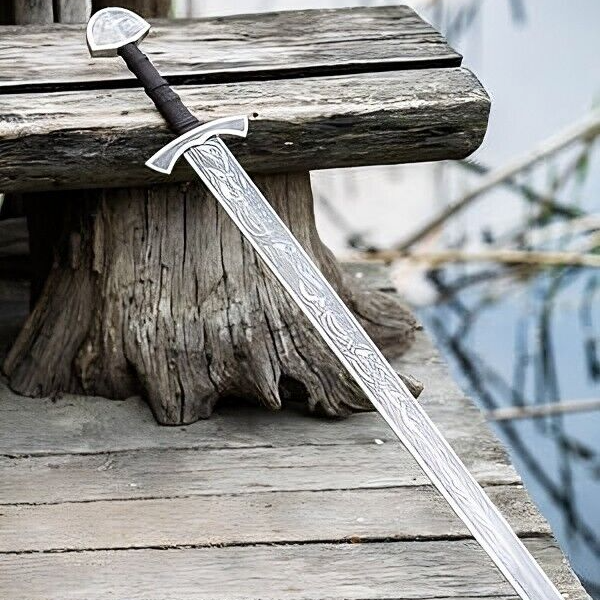 Hand Forged Carbon Steel Viking Sword, Battle Ready Sharp Me - Inspire ...